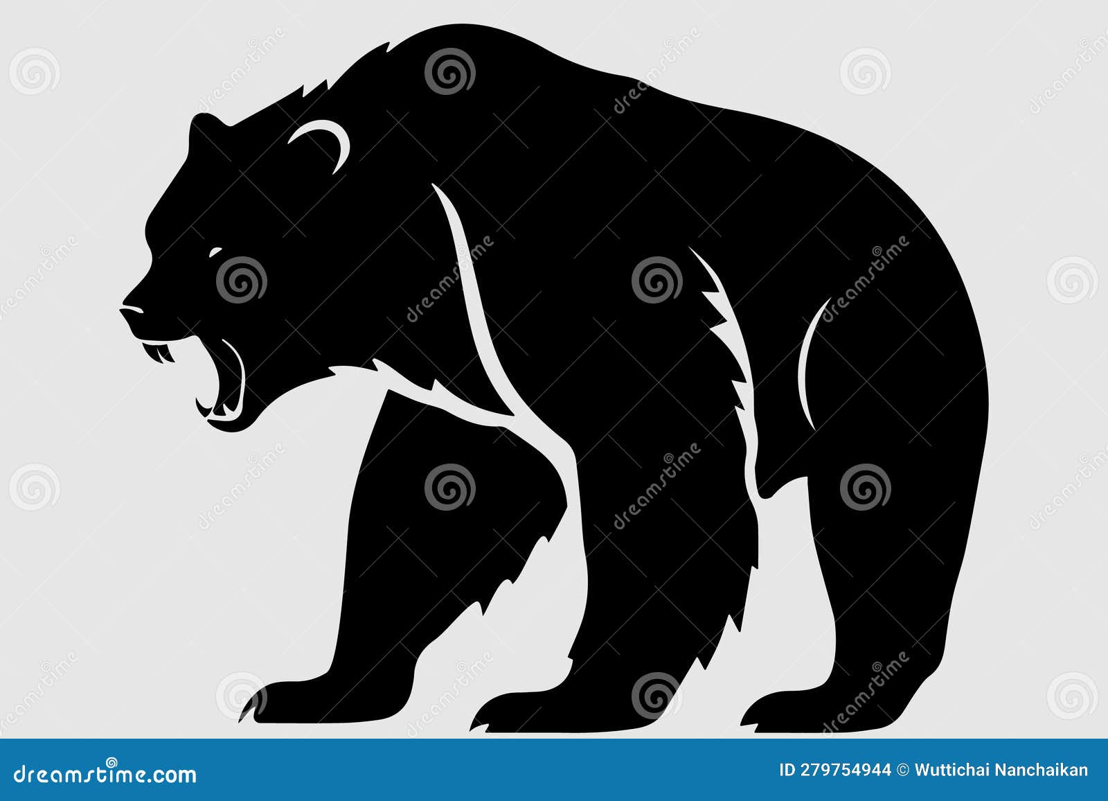 Angry Bear Logo Design with Bear Stock Vector - Illustration of ...