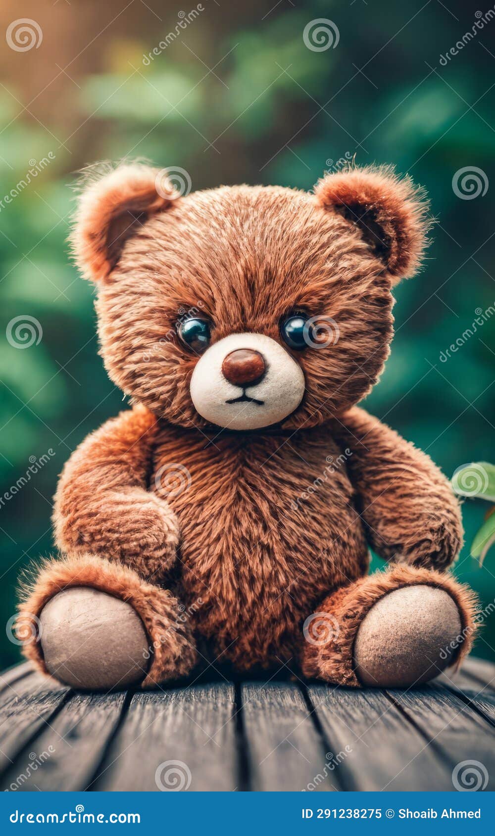 Angry Bear Toy Close-up Shot Stock Illustration - Illustration of ...
