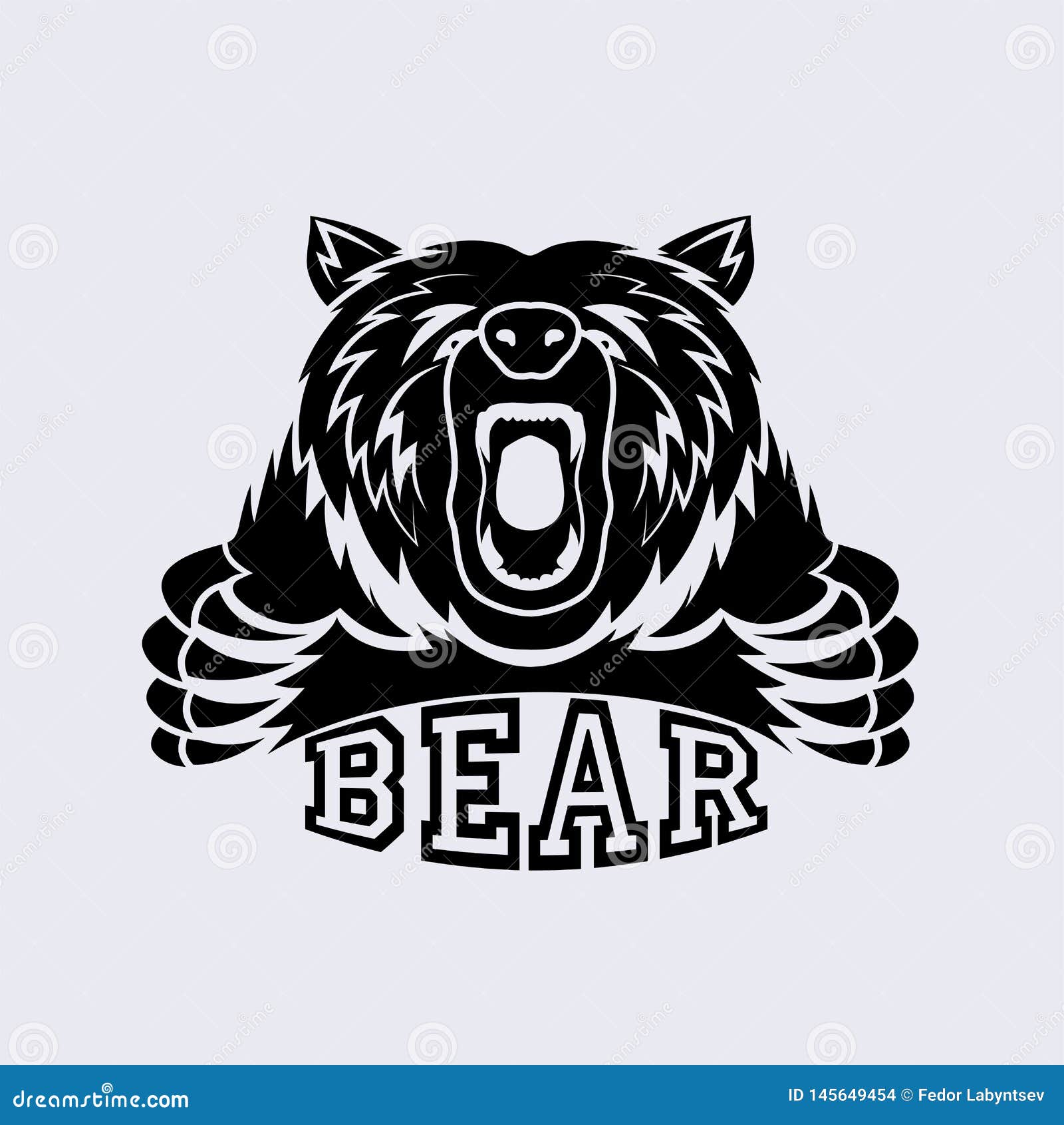 Angry bear vector icon stock vector. Illustration of mascot - 145649454