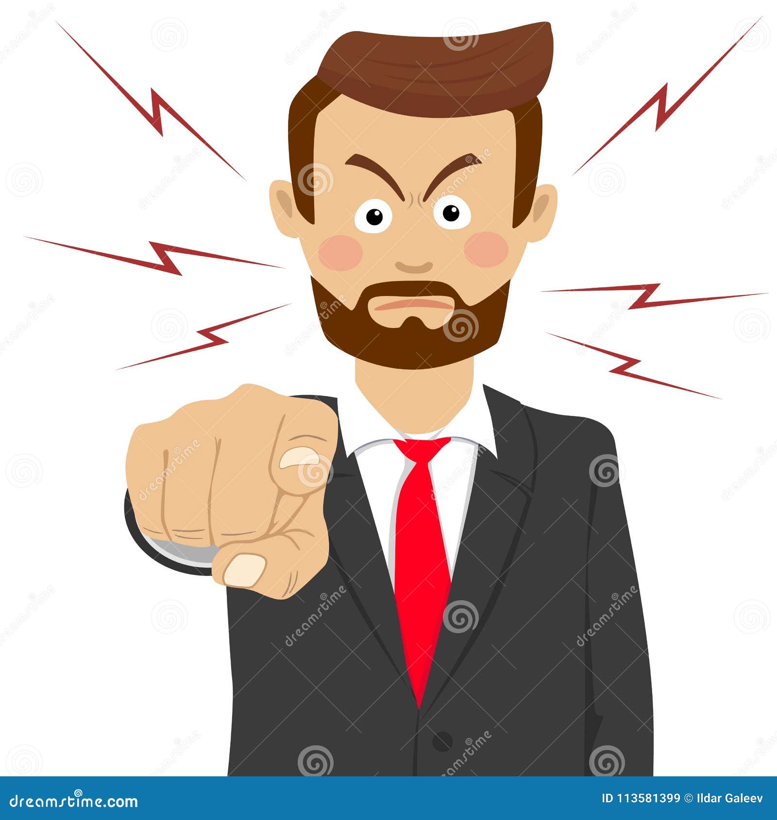 Angry Bearded Business Man Pointing His Finger at You Stock Vector ... Angry Bearded Business Man Pointing His Finger at You Stock Vector ...