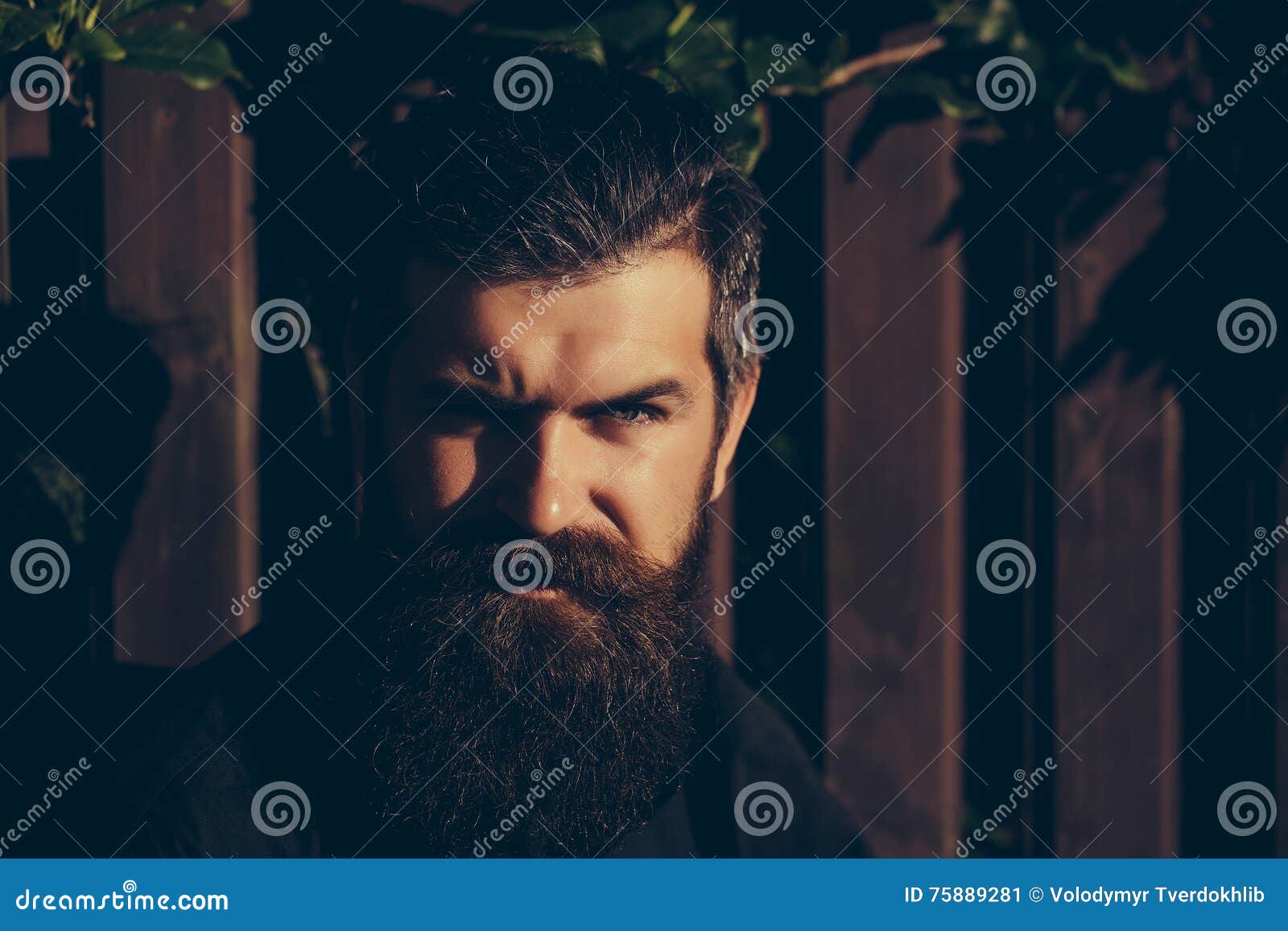 Angry bearded man stock image. Image of expression, portrait - 75889281