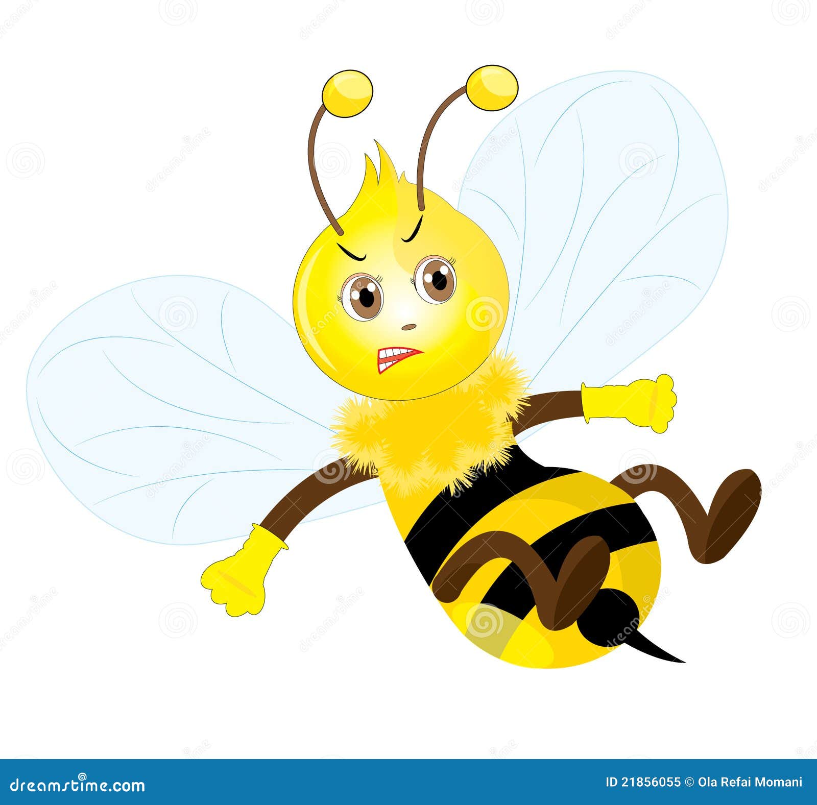 Angry bee stock illustration. Illustration of attack - 21856055
