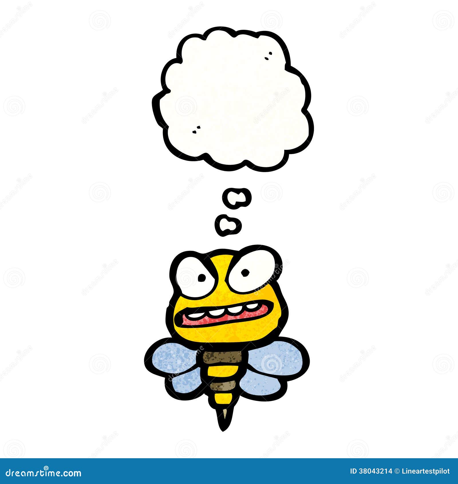 Angry bee cartoon stock vector. Illustration of retro - 38043214