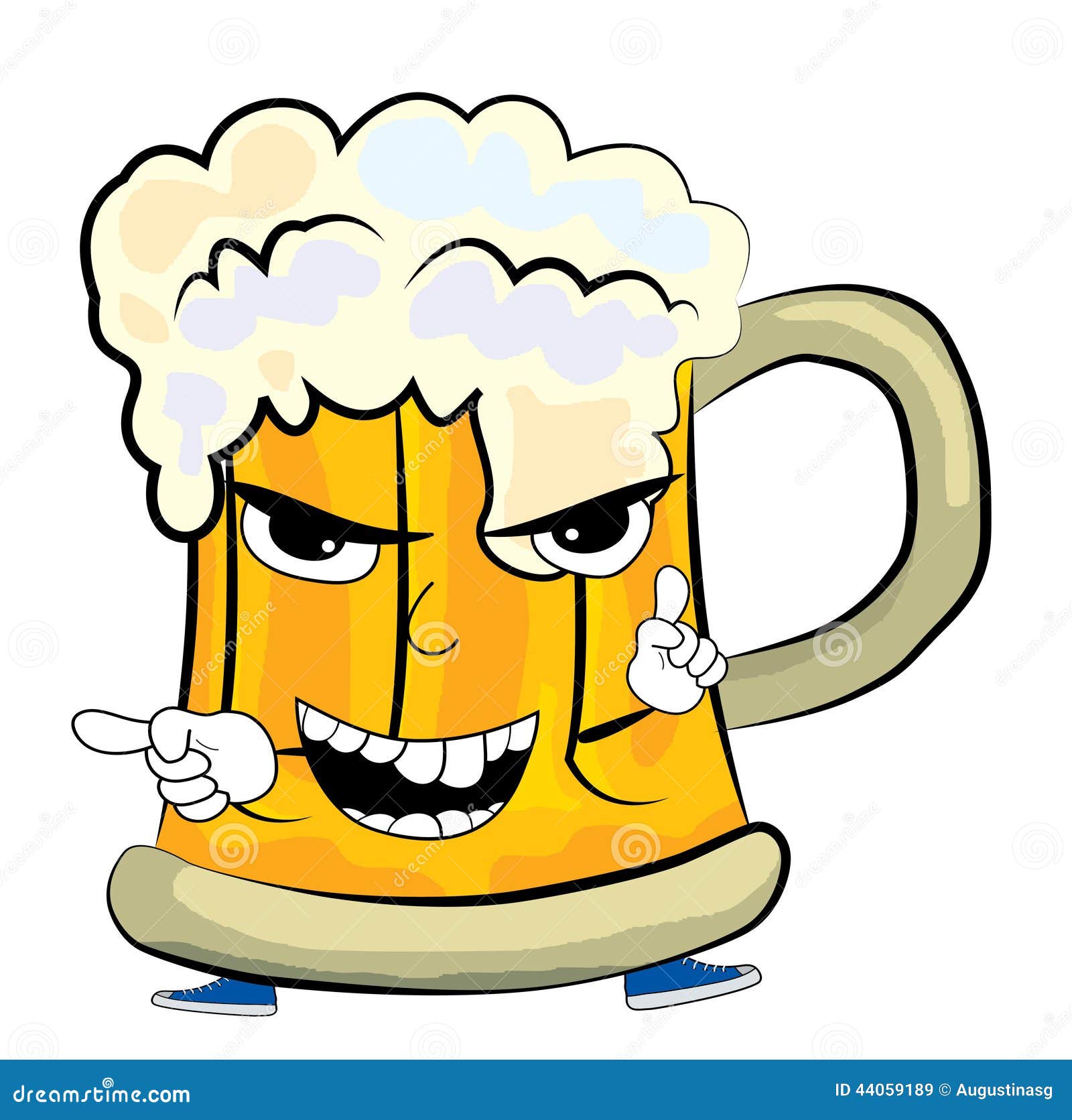 Angry beer cartoon stock illustration. Illustration of fierce - 44059189