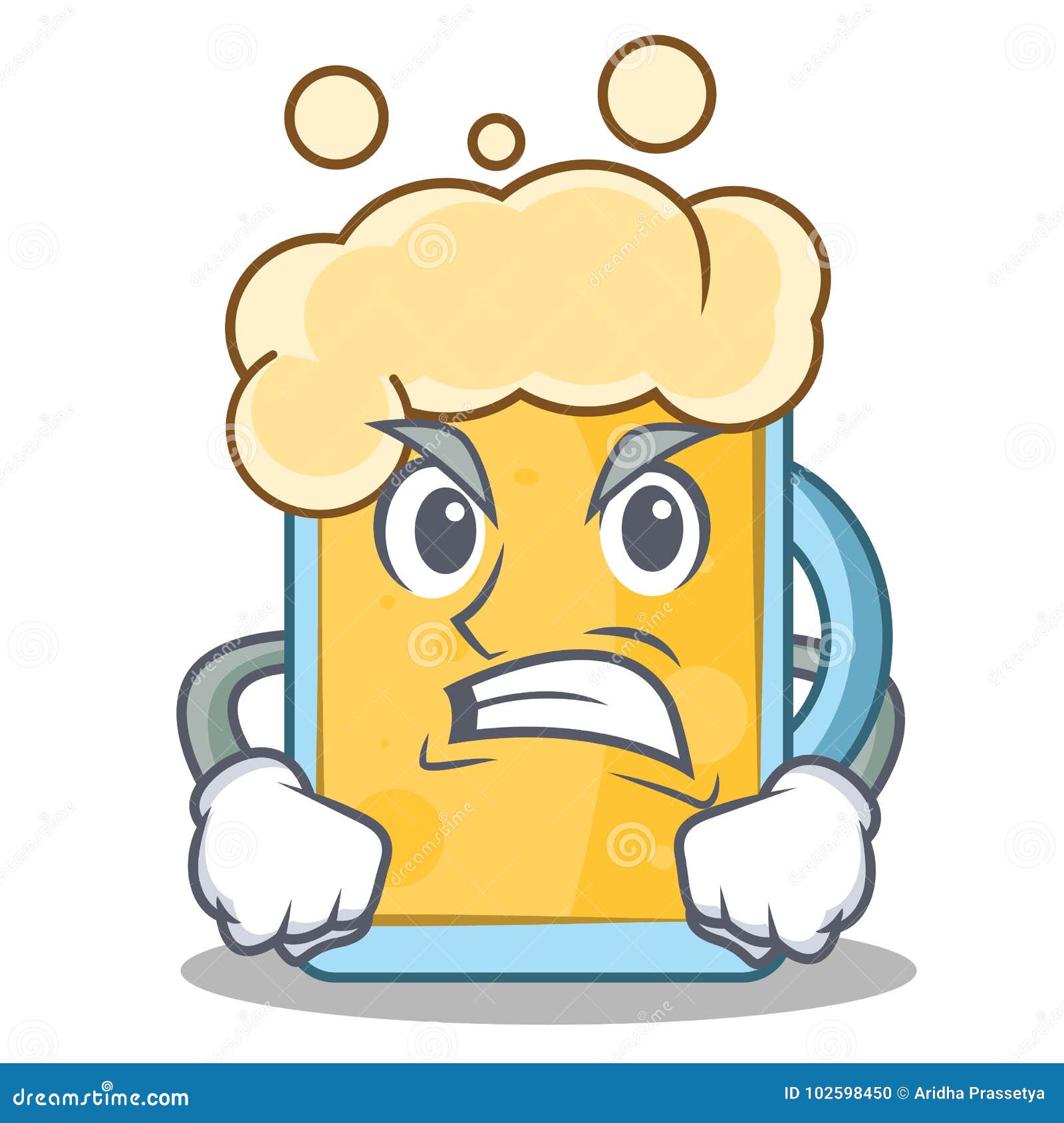 Angry Beer Character Cartoon Style Stock Vector Illustration Of Cunning Alcohol 102598450