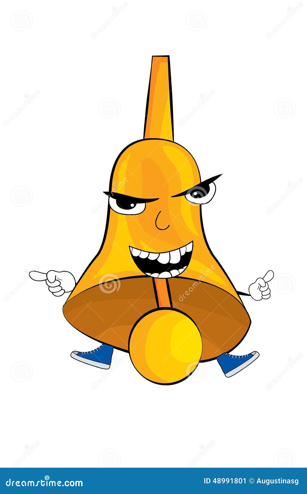 Angry Bell Cartoon Stock Illustration | CartoonDealer.com #48991801