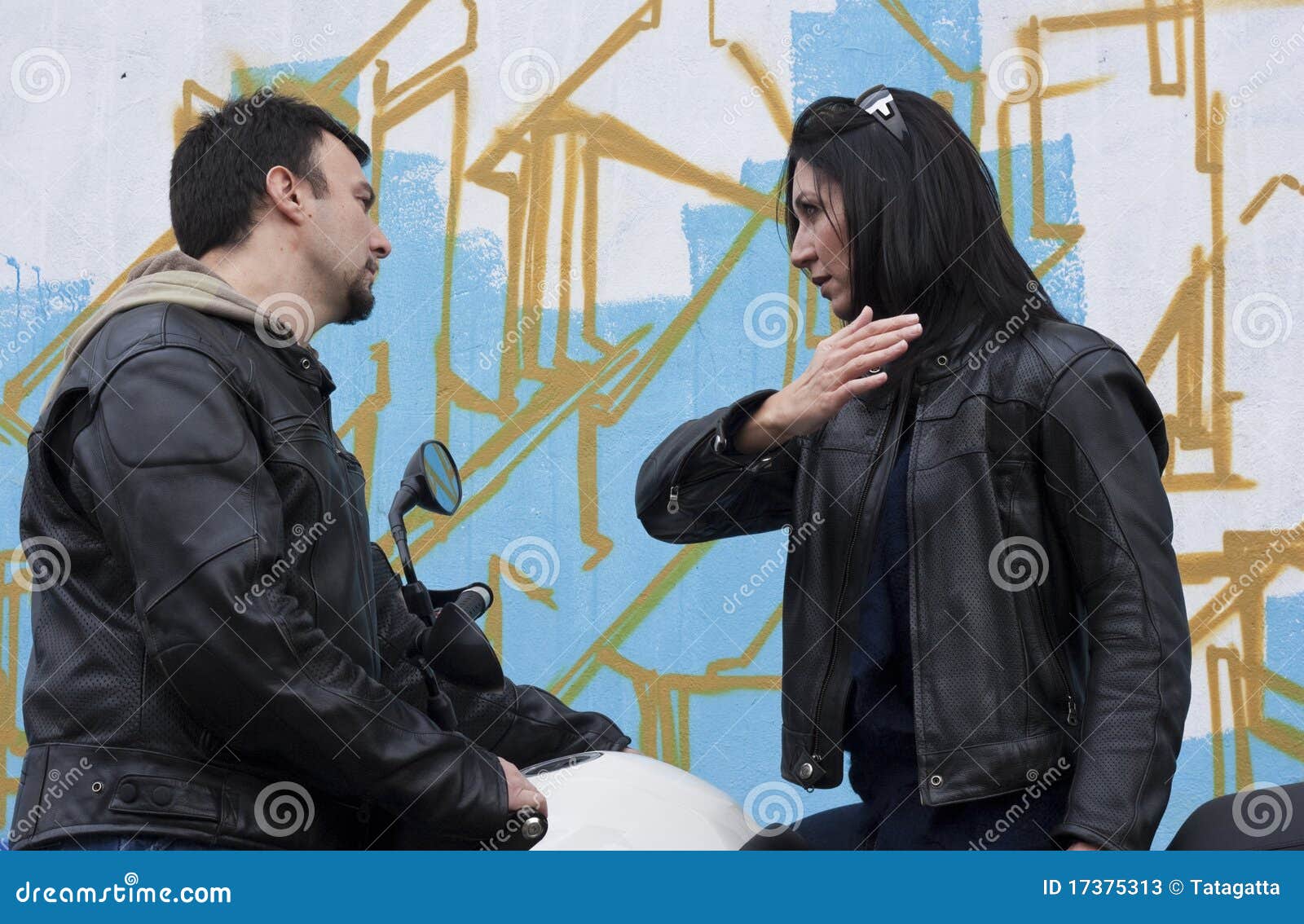 Angry Biker Girl stock image. Image of slap, female, enthusiast - 17375313
