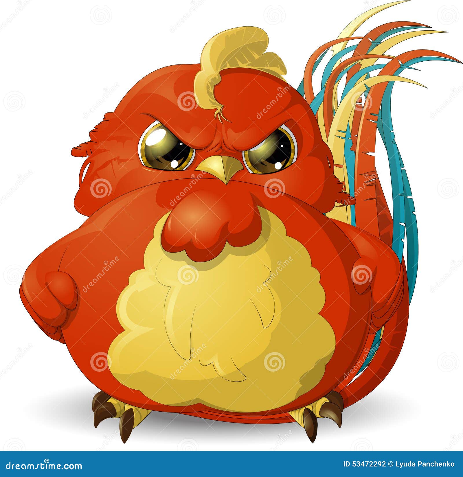 Angry bird stock vector. Illustration of card, cartoon - 53472292