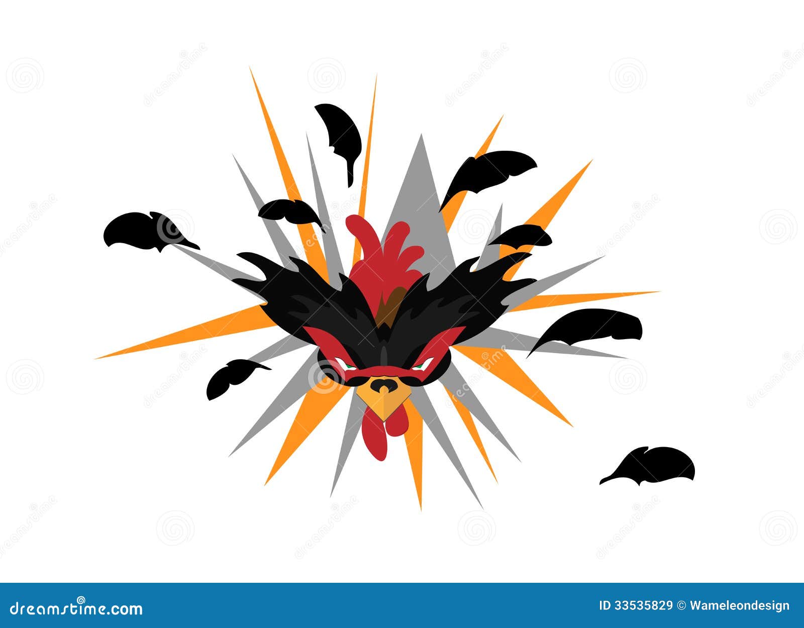 Angry bird / rooster stock vector. Illustration of head - 33535829