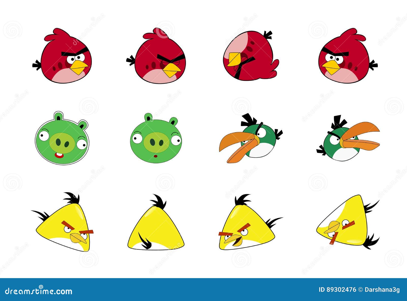 Angry birds editorial photo. Illustration of isolated - 89302476