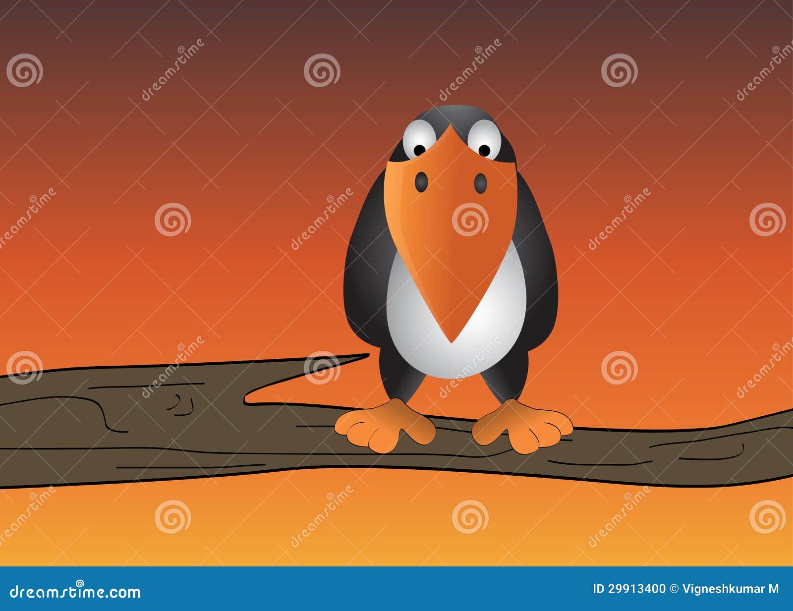 Angry crow stock vector. Illustration of yellow, humor - 29913400