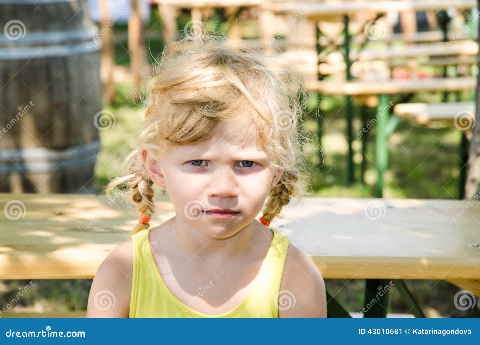 Angry blond girl stock image. Image of girl, angry, beautiful - 43010681