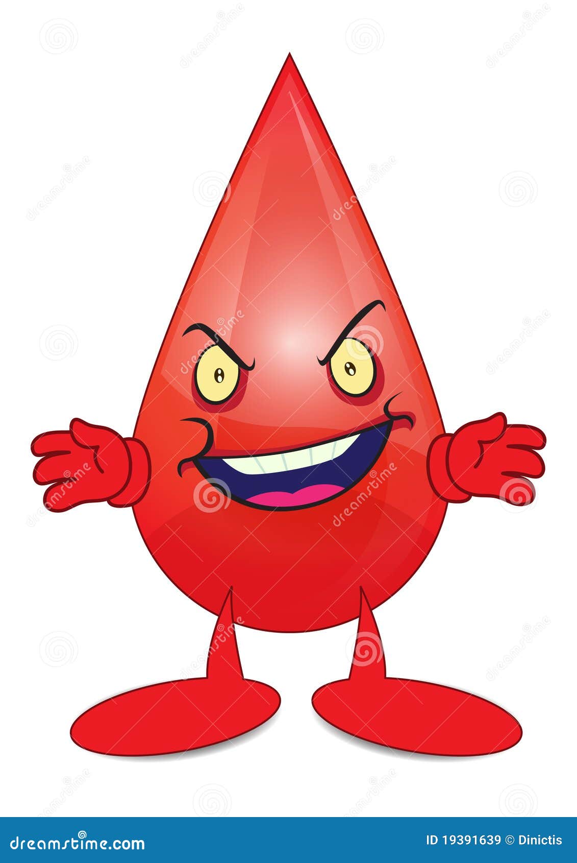 Sad Blood Cartoon Character Illustration | CartoonDealer.com #19472569