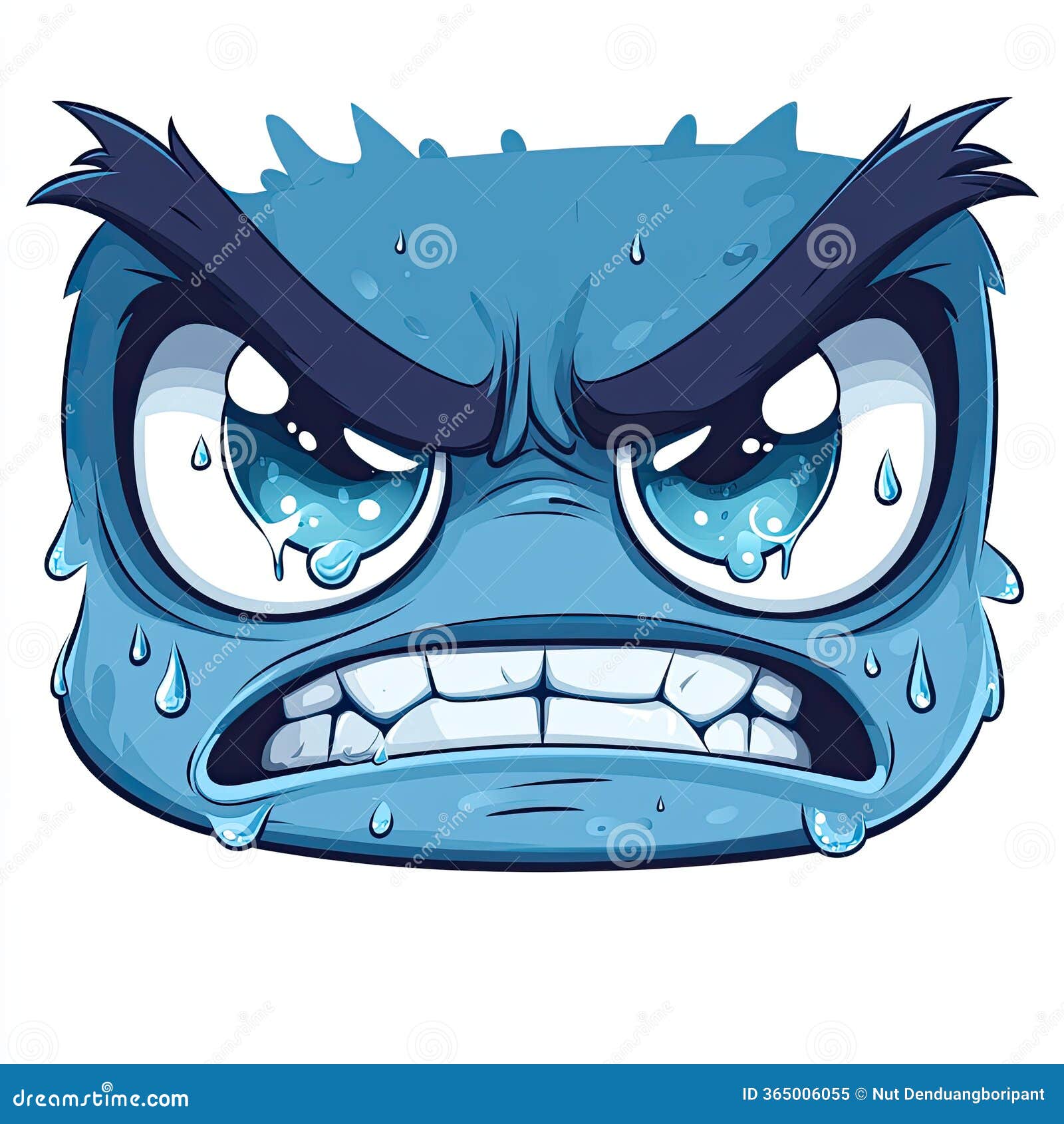 Blue Emoji Kissing Vector Illustration | CartoonDealer.com #283983014