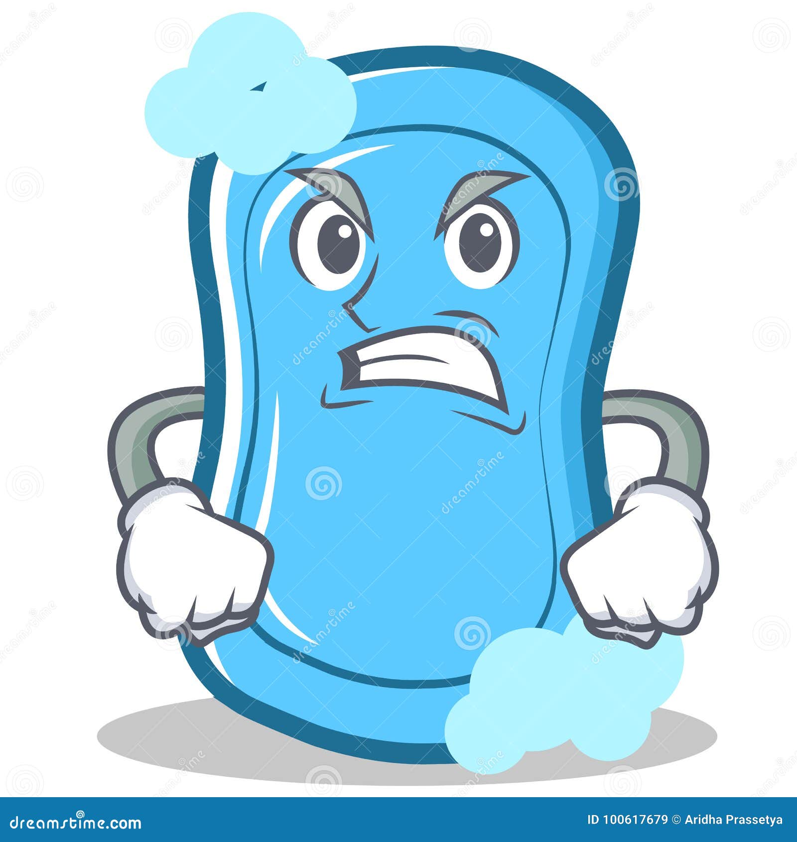 Angry Blue Soap Character Cartoon Stock Vector - Illustration of object ...