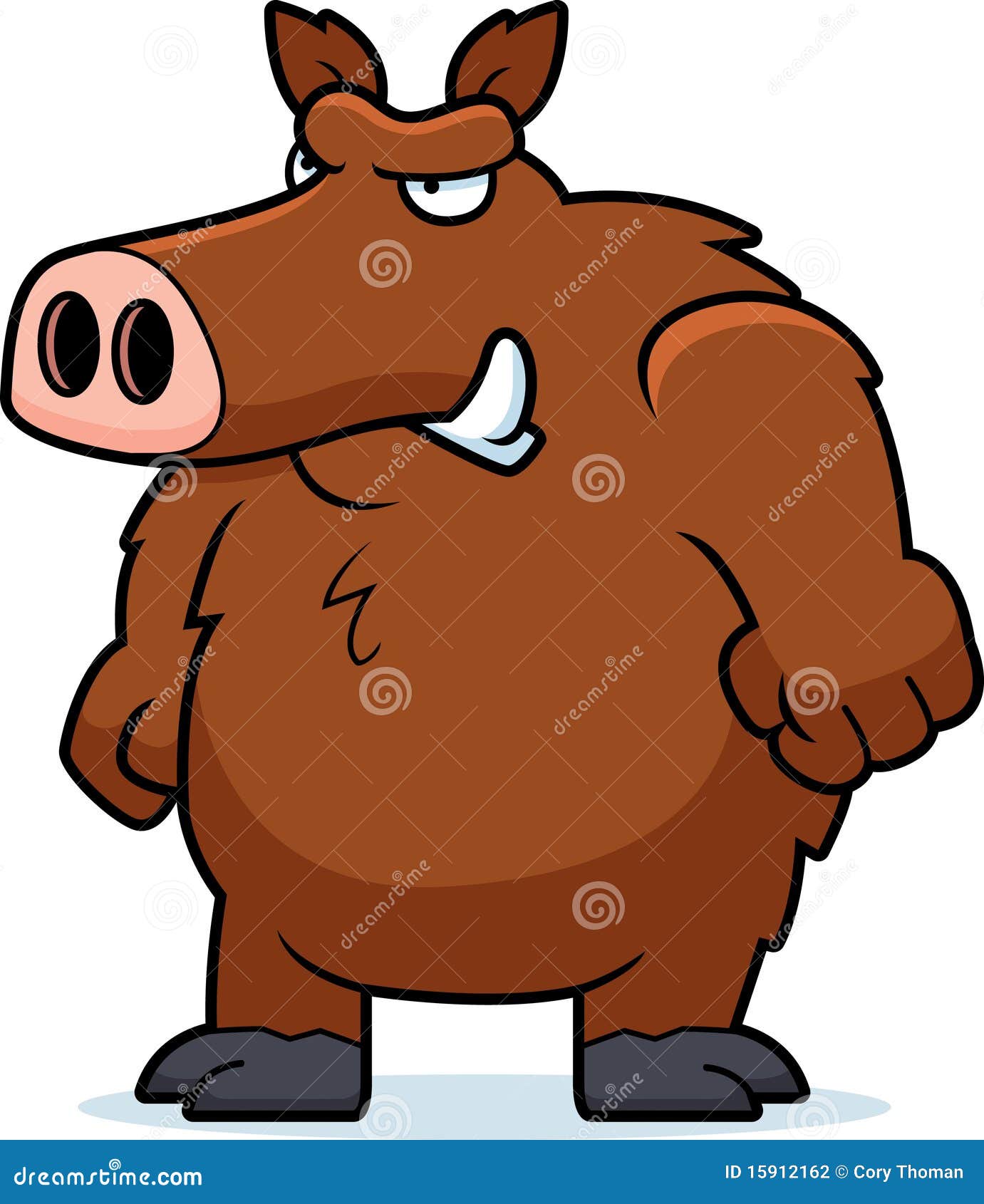 Angry Boar stock vector. Illustration of frown, wild - 15912162