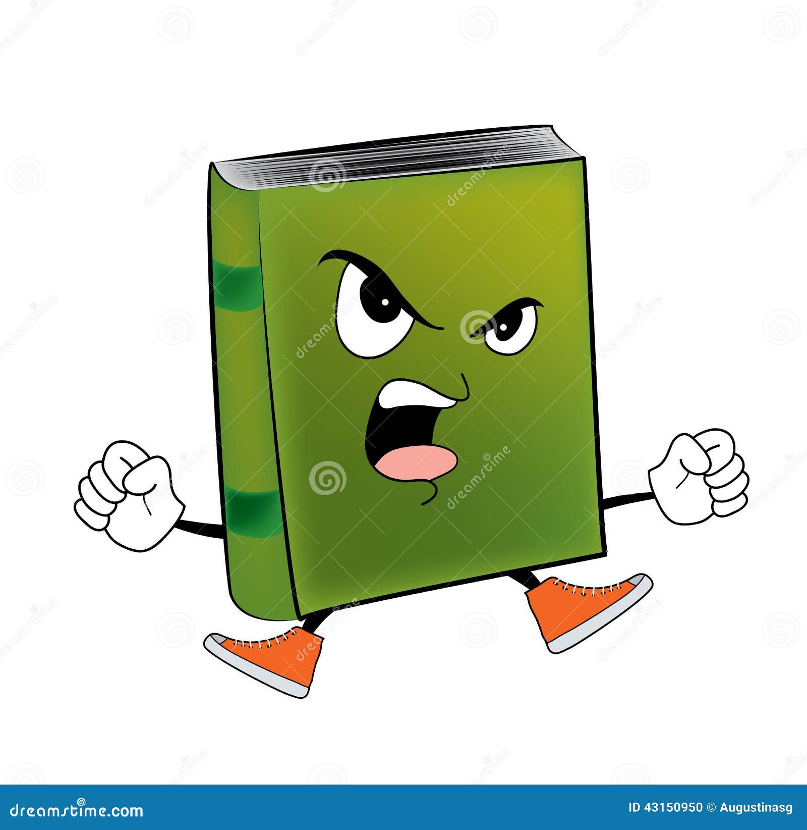 Angry Book Cartoon Royalty-Free Illustration | CartoonDealer.com #43150977