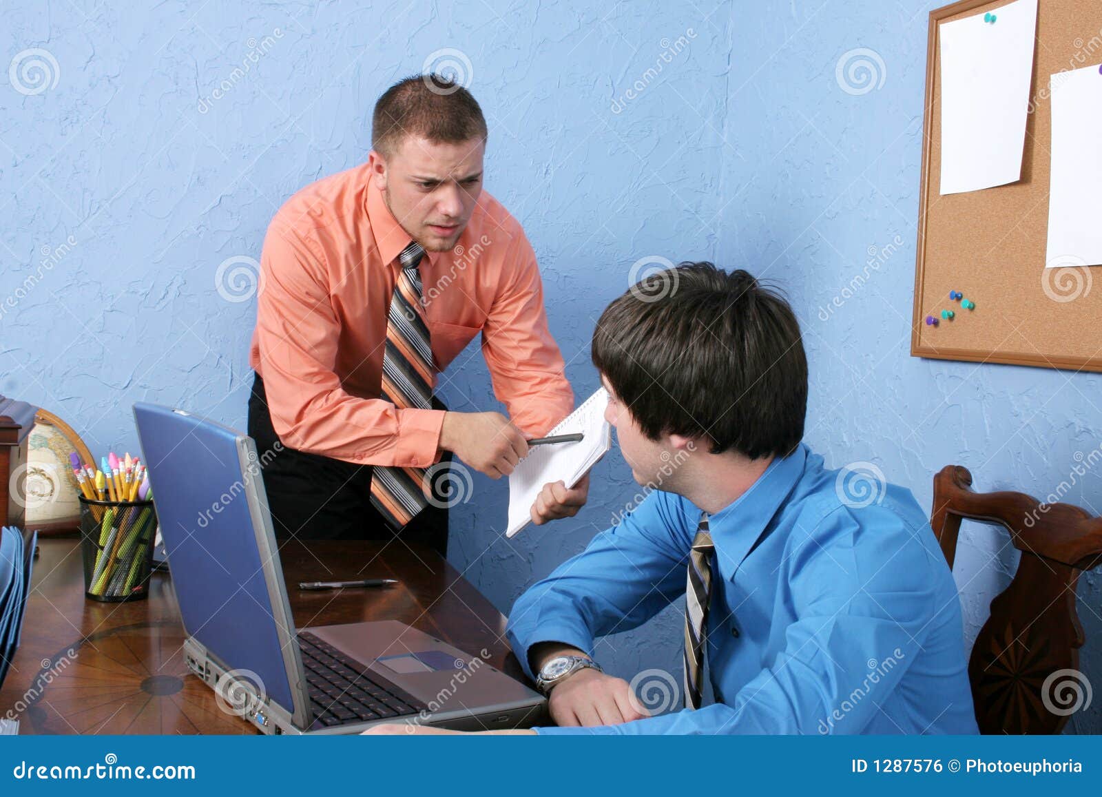 Angry Boss stock photo. Image of subordinate, workers - 1287576