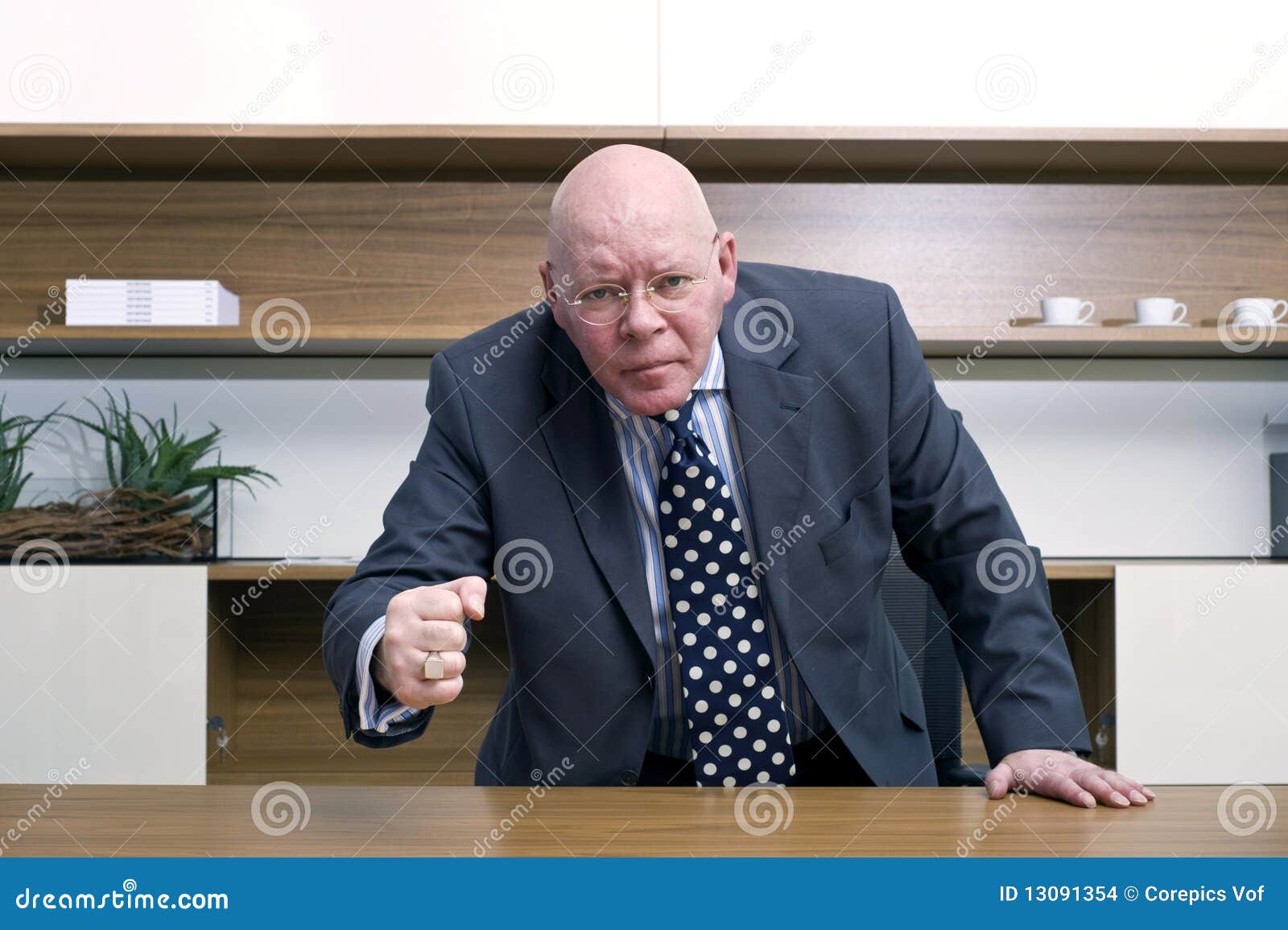 Angry Boss stock photo. Image of standing, leaning, wood - 13091354
