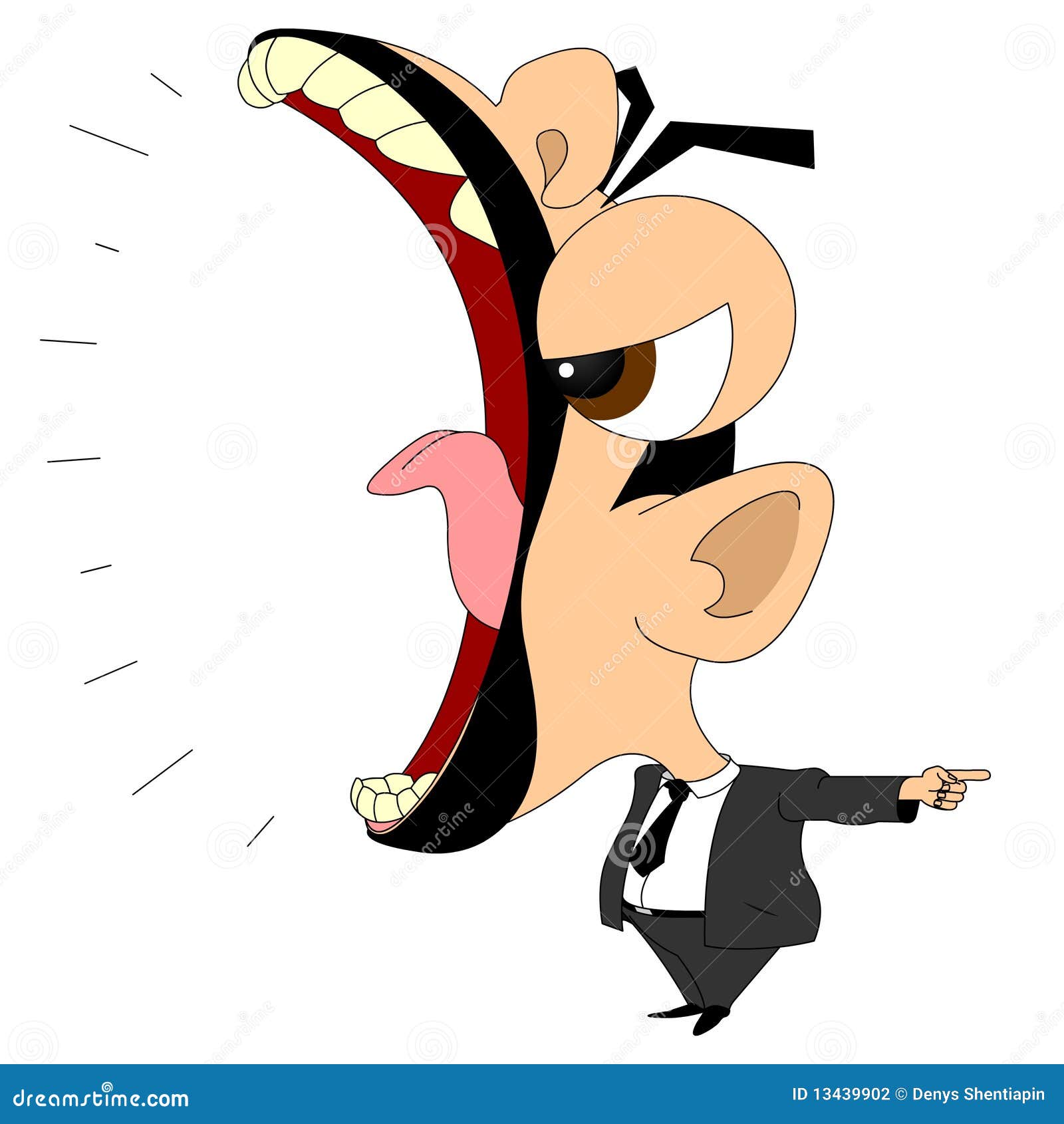 Impudent Boss Illustration Concept, Landing Page Template. Boss With ...