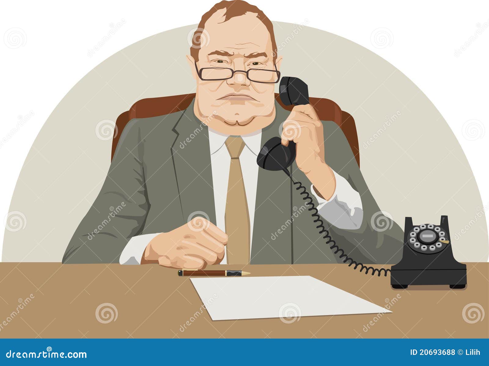 Angry boss stock vector. Illustration of annoyed, businessman - 20693688