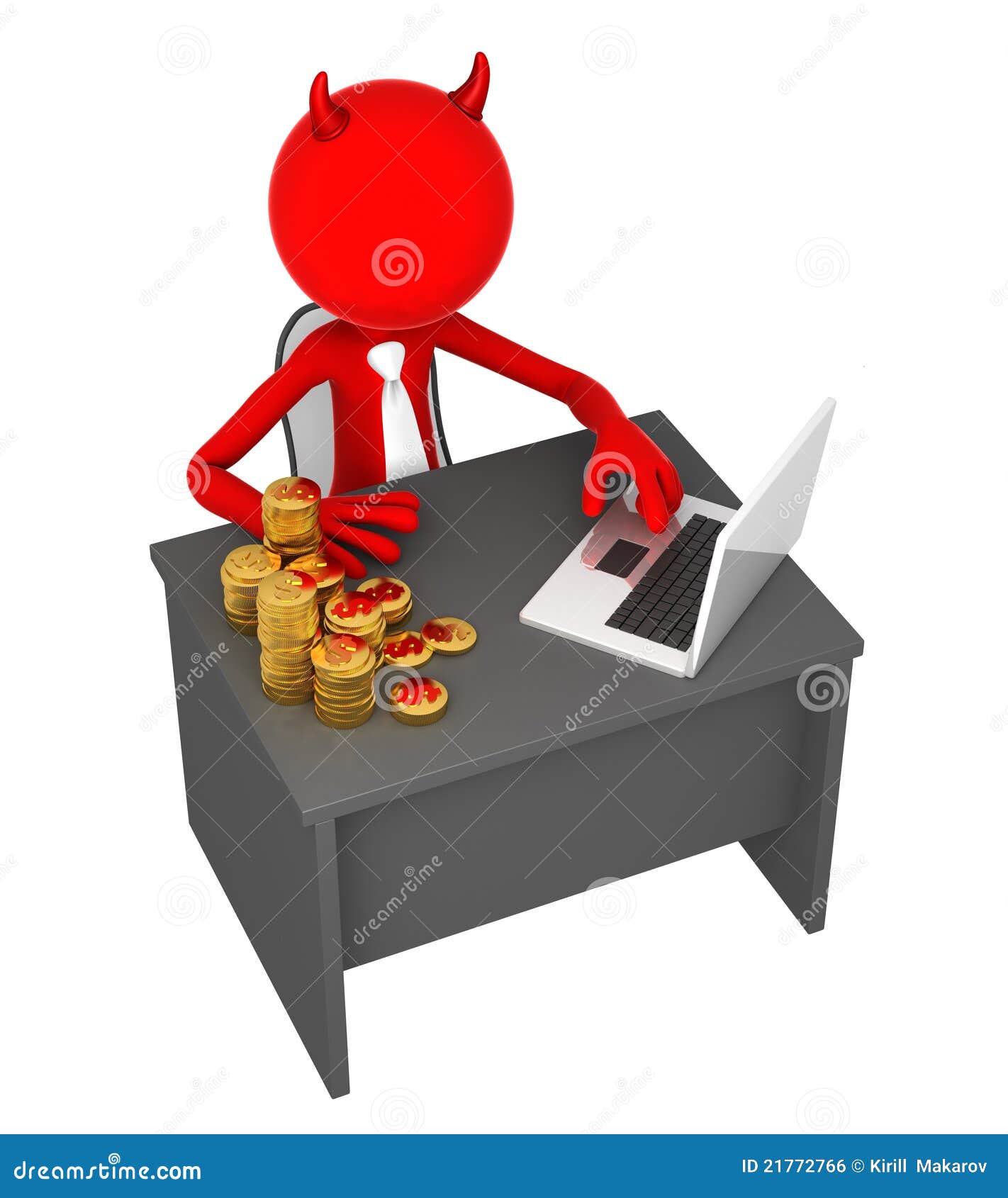 Boss Devil In Table. Demon Businessman. Satan Chief. Angry Lucifer ...