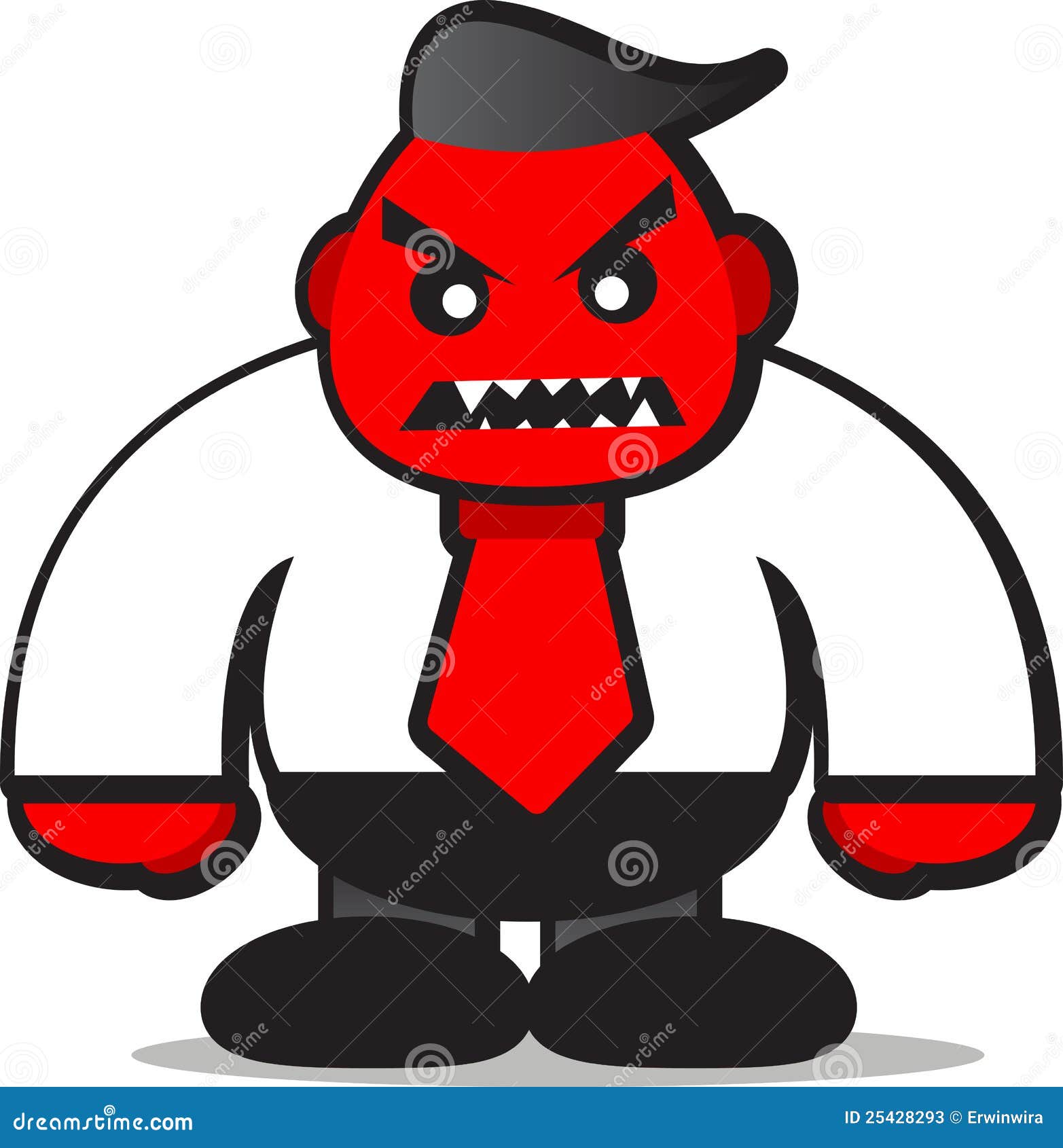 Angry boss stock vector. Illustration of devil, boss - 25428293