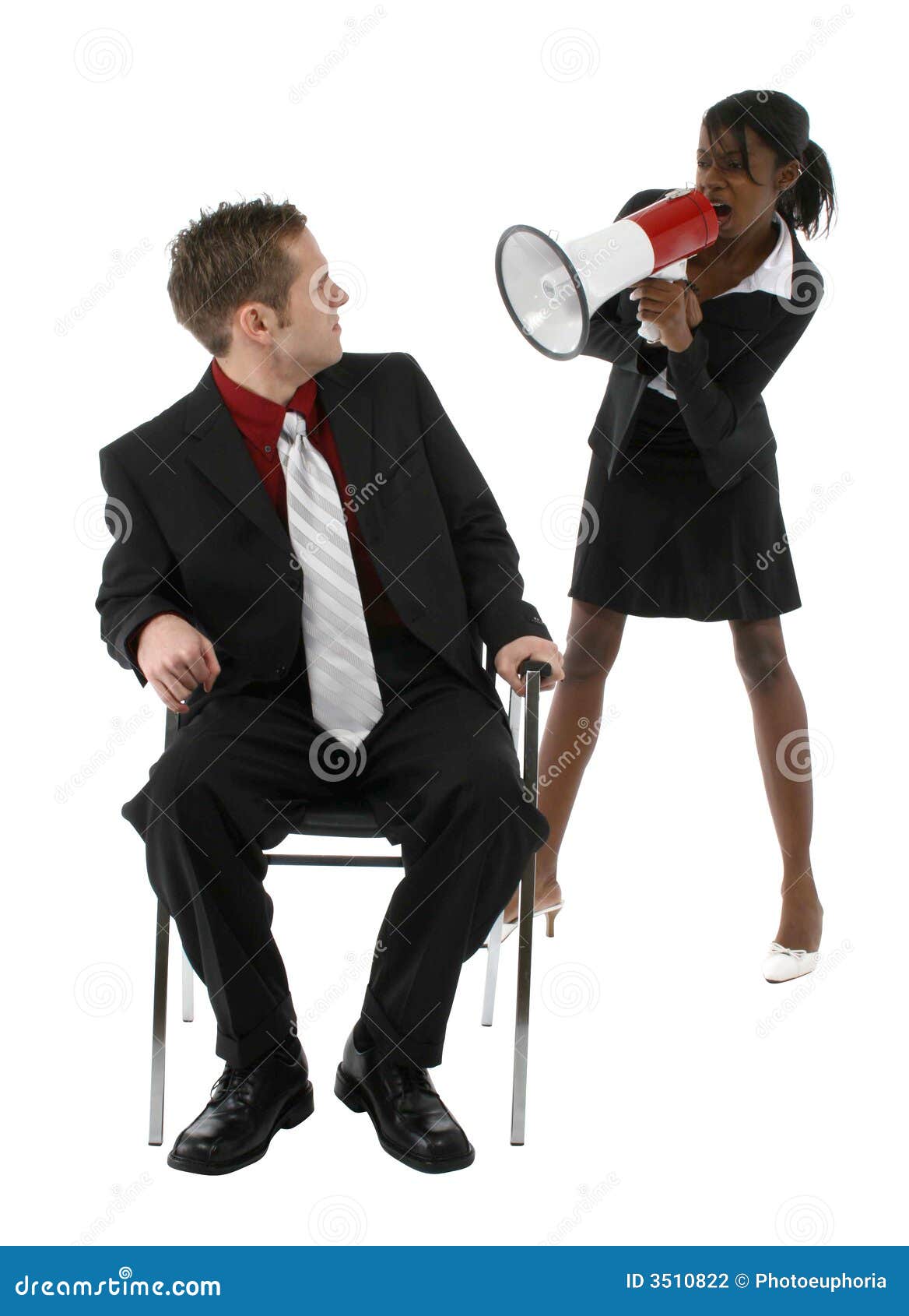 Angry Boss stock photo. Image of person, bullhorn, full - 3510822