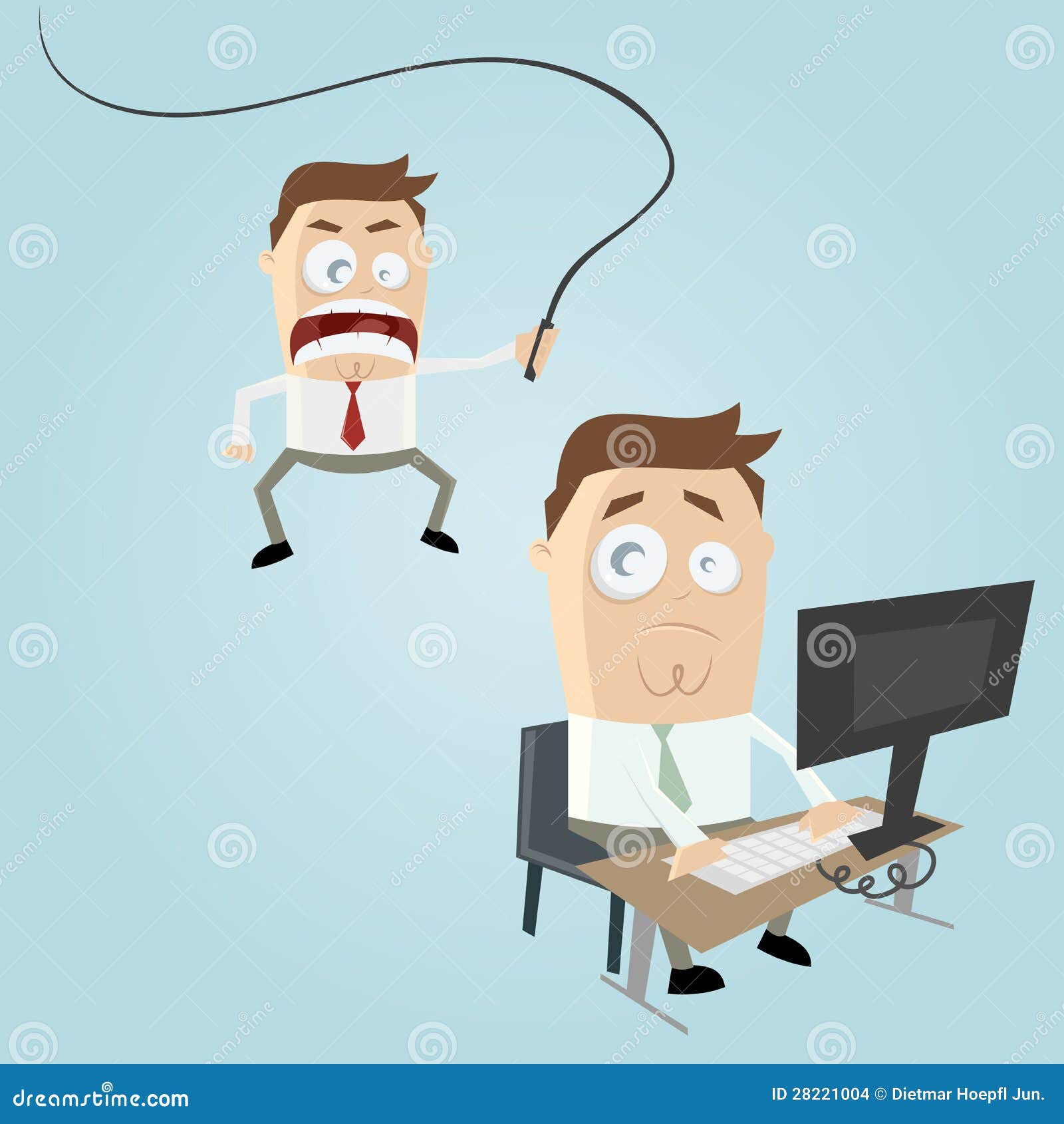 Angry boss cartoon stock vector. Illustration of comic - 28221004