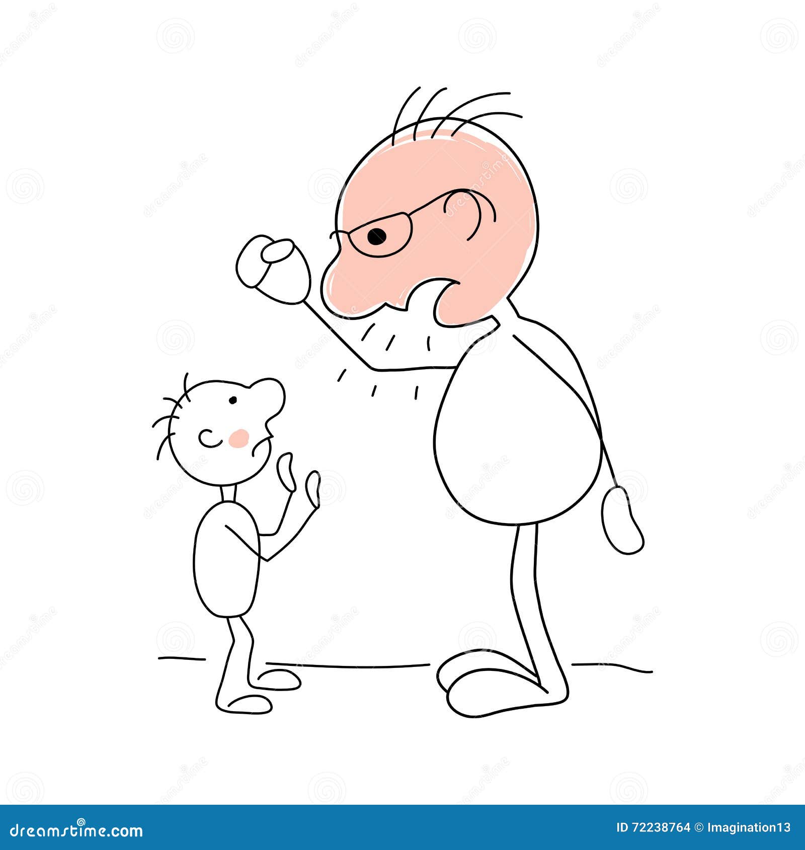 The Chief Shouts At His Staff, Raising The Numbers. Evil Boss. In ...