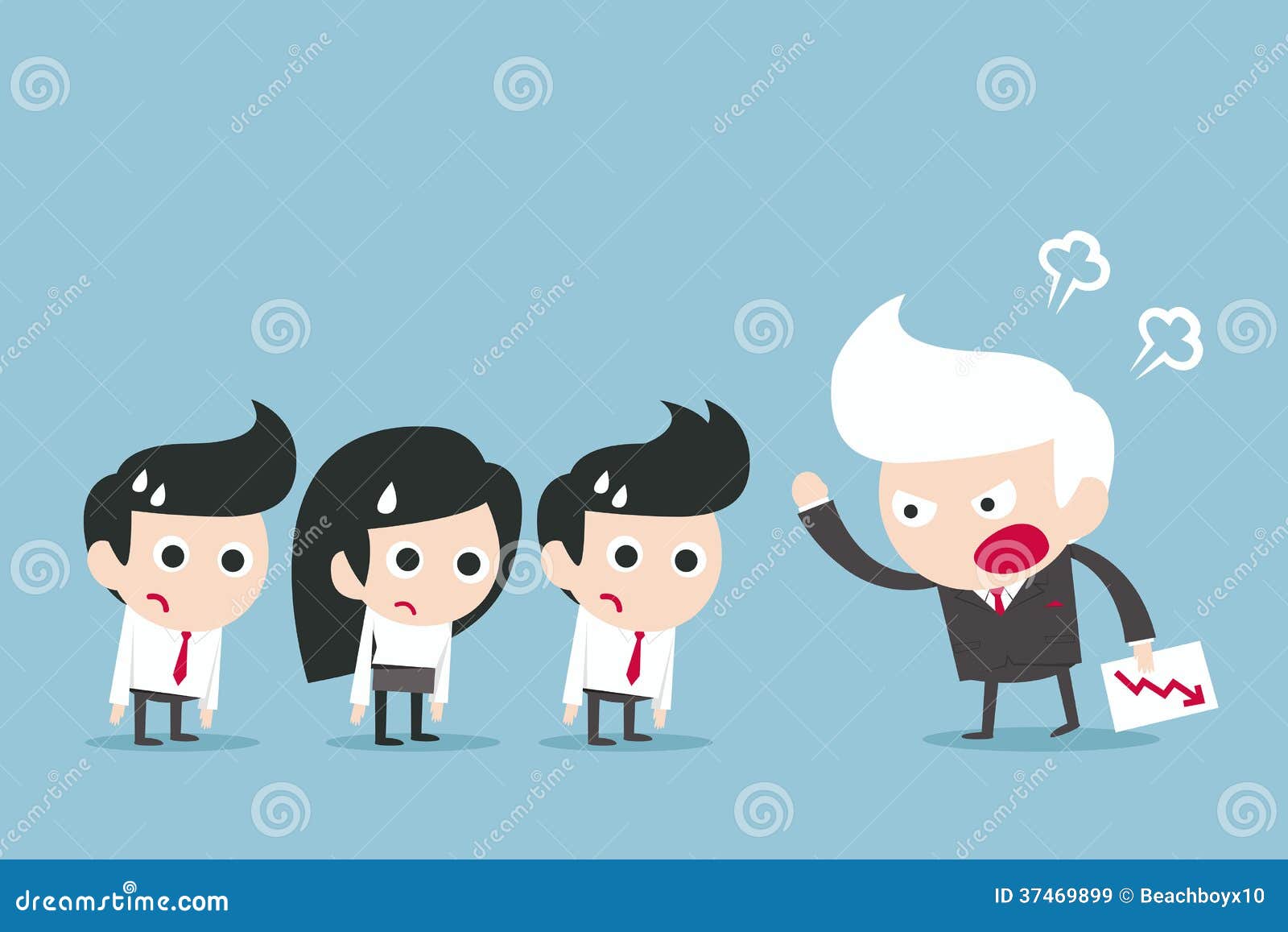 Angry boss stock vector. Illustration of angry, boss - 37469899