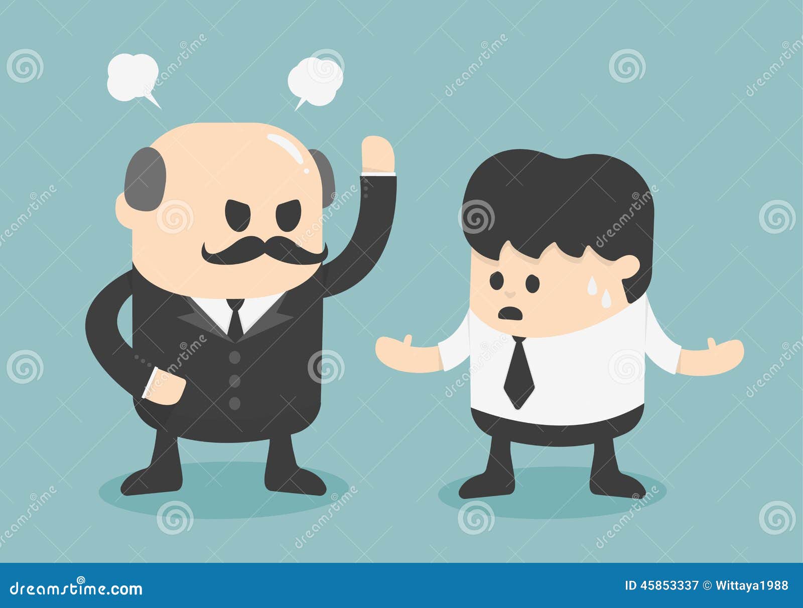 Angry boss concept stock vector. Illustration of graphic - 45853337