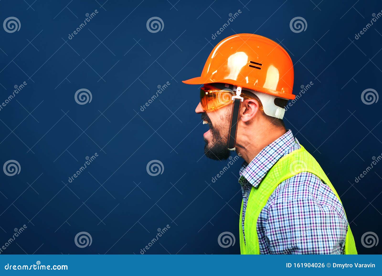 Angry Boss Construction Superintendent Screaming at Workers. Copy Space ...