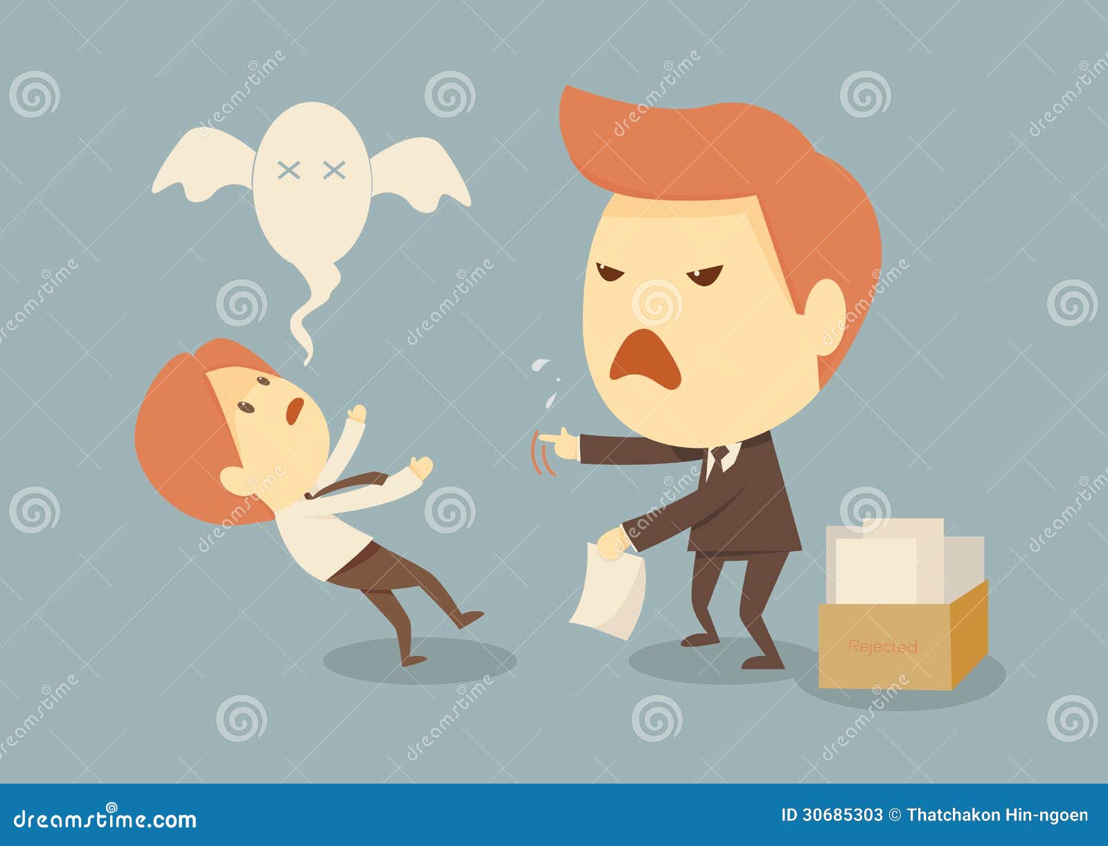 Angry Boss During An Argument, Isolated On White Background Royalty ...