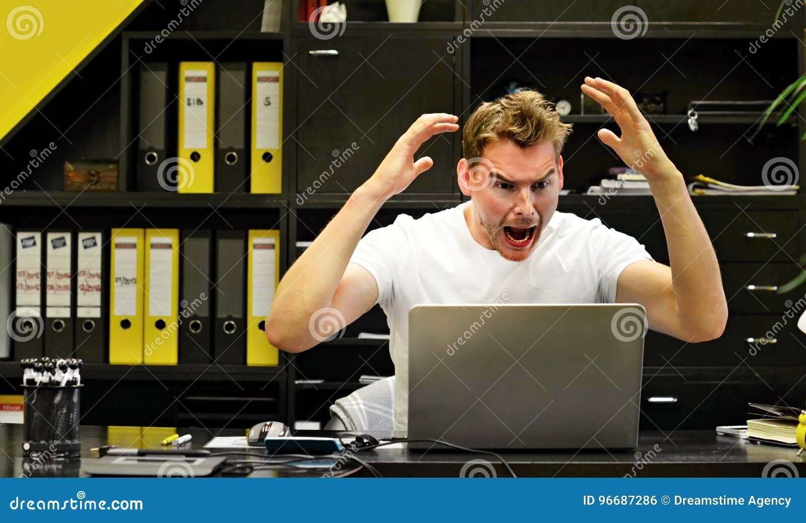 Angry boss stock photo. Image of boiling, boss, angry - 96687286