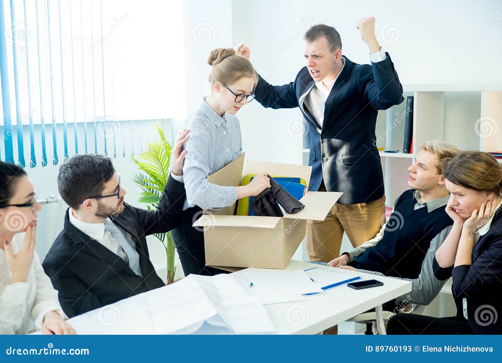Angry boss firing stock image. Image of meeting, office - 89760193