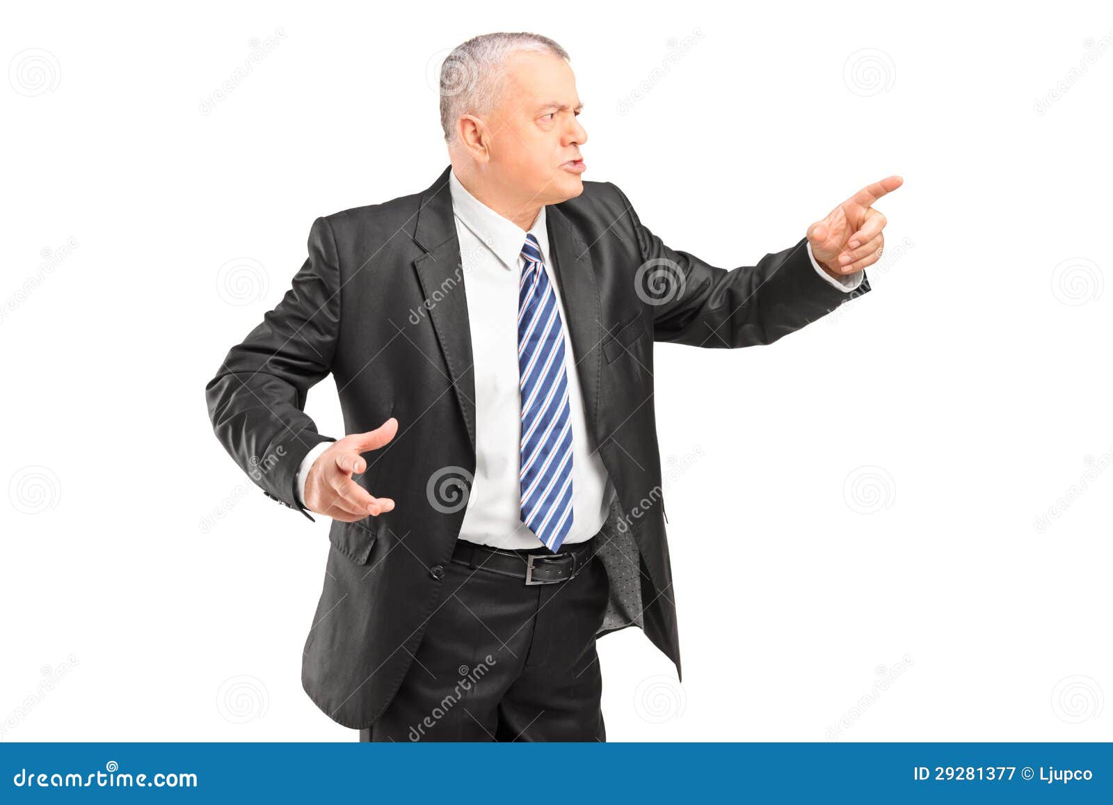Angry Boss Having Arguing and Pointing with Finger Stock Image - Image ...