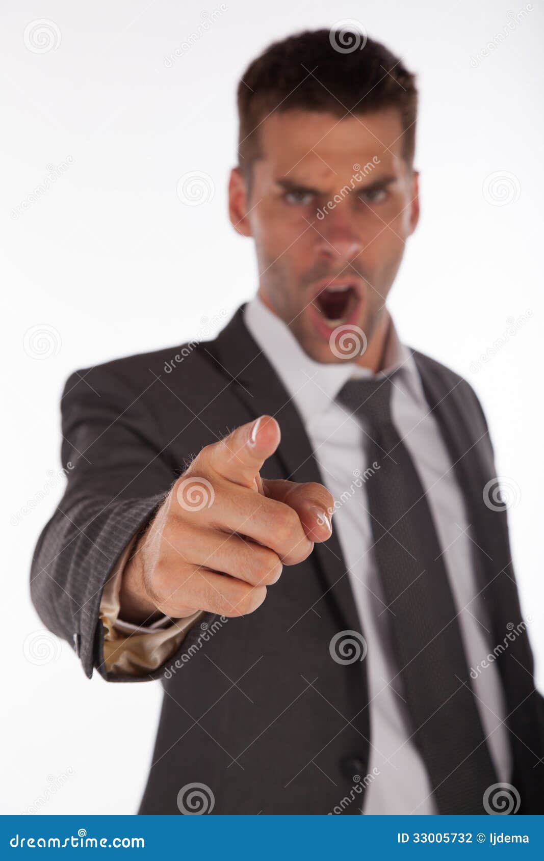 Angry boss pointing finger stock photo. Image of manager - 33005732
