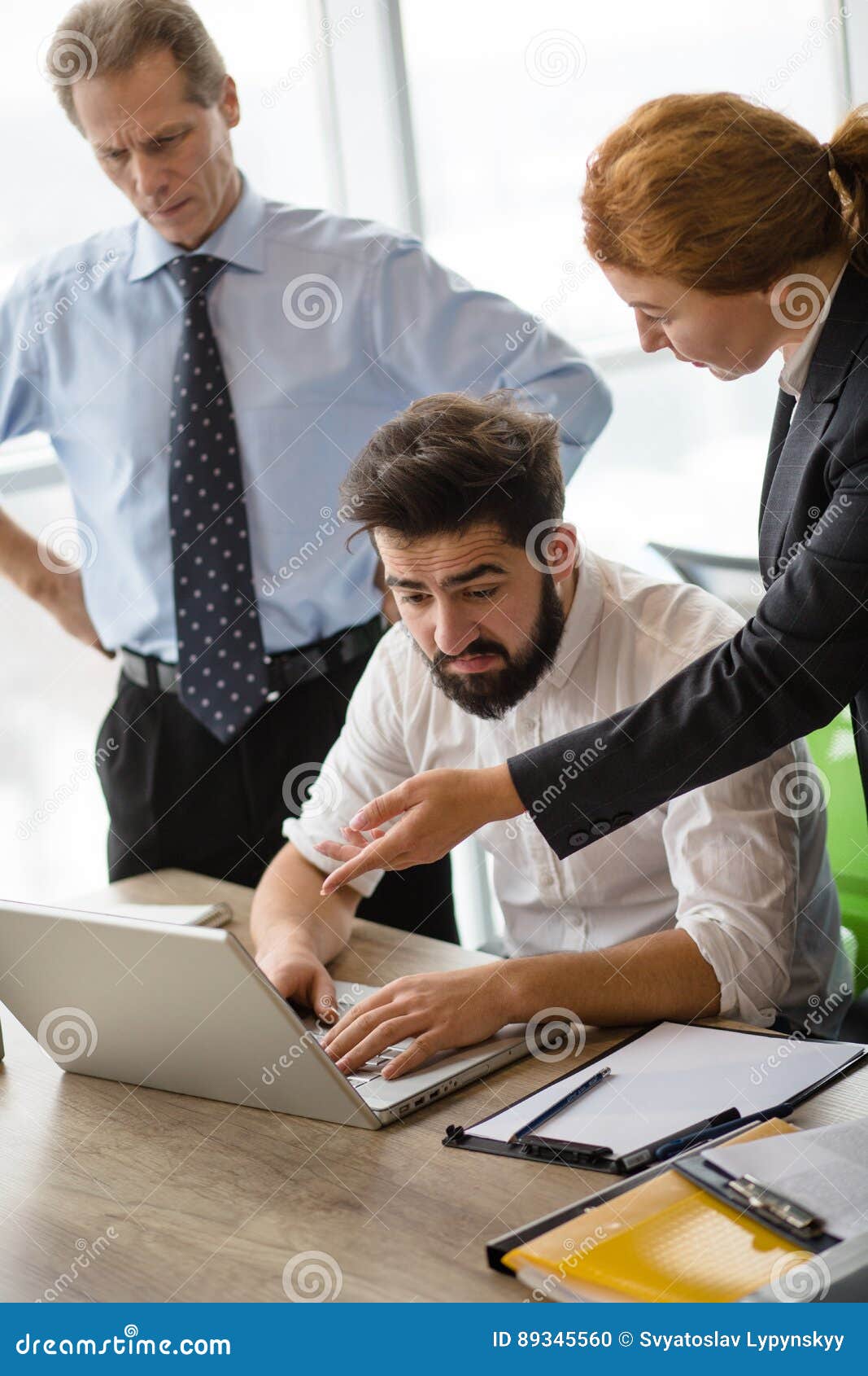 Angry Boss Screaming at Workers Stock Photo - Image of face ...