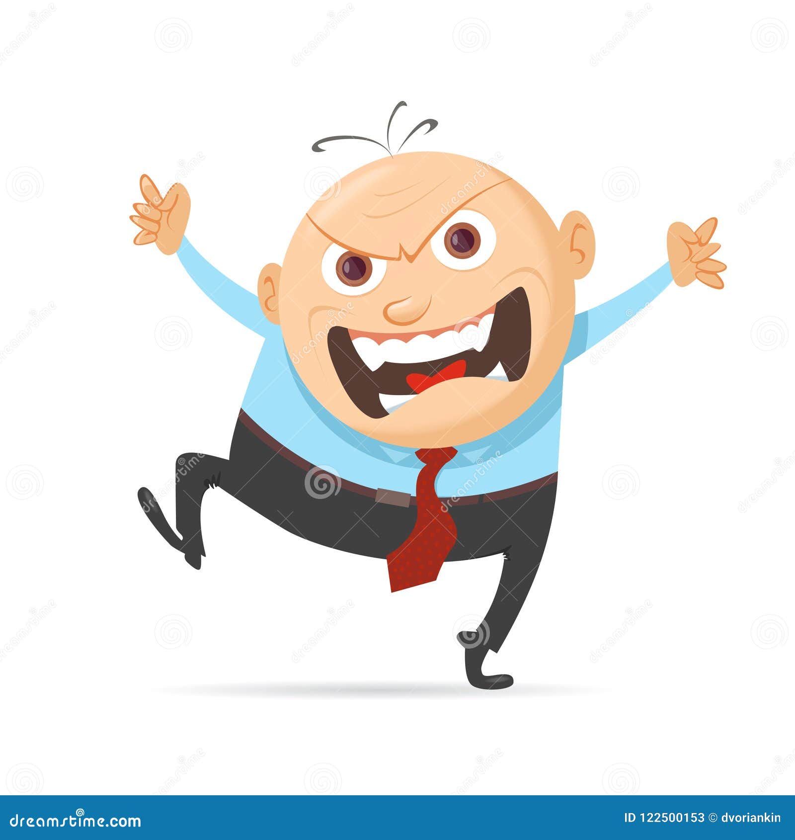 Angry boss screams stock vector. Illustration of boss - 122500153