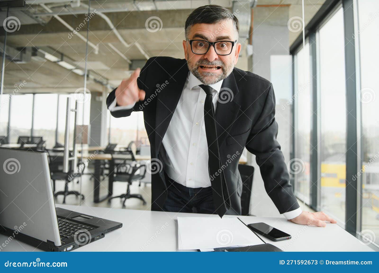 Angry Boss Shouting at His Employee Stock Image - Image of angry ...