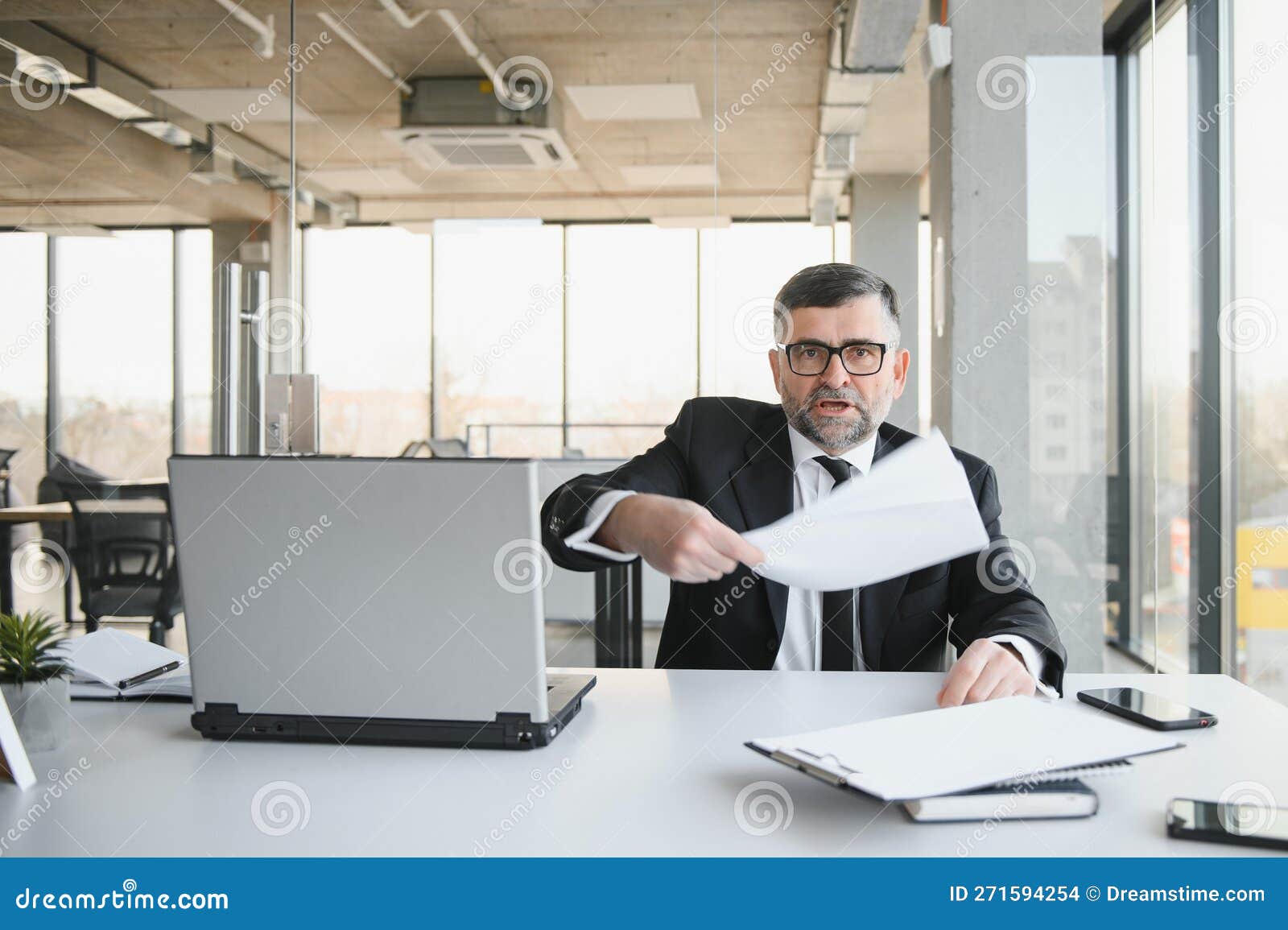 Angry Boss Shouting at His Employee Stock Photo - Image of failure ...