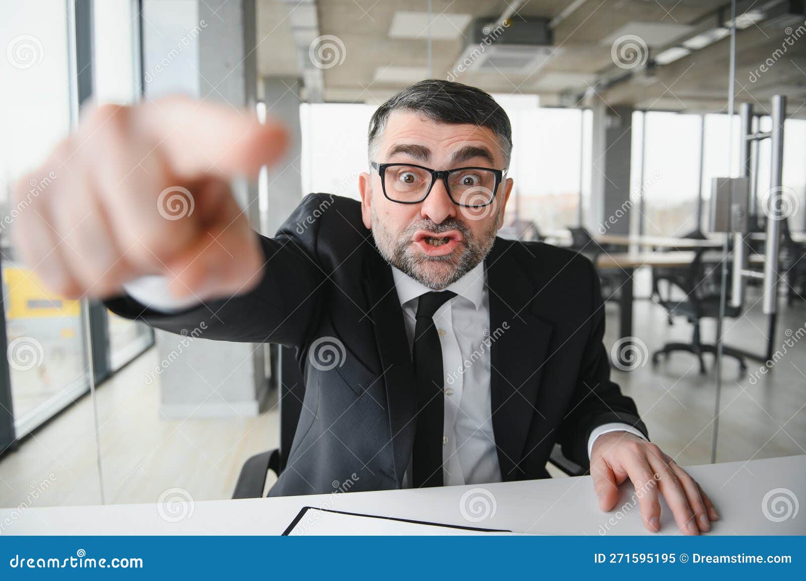 Angry Boss Shouting at His Employee Stock Image - Image of problem ...
