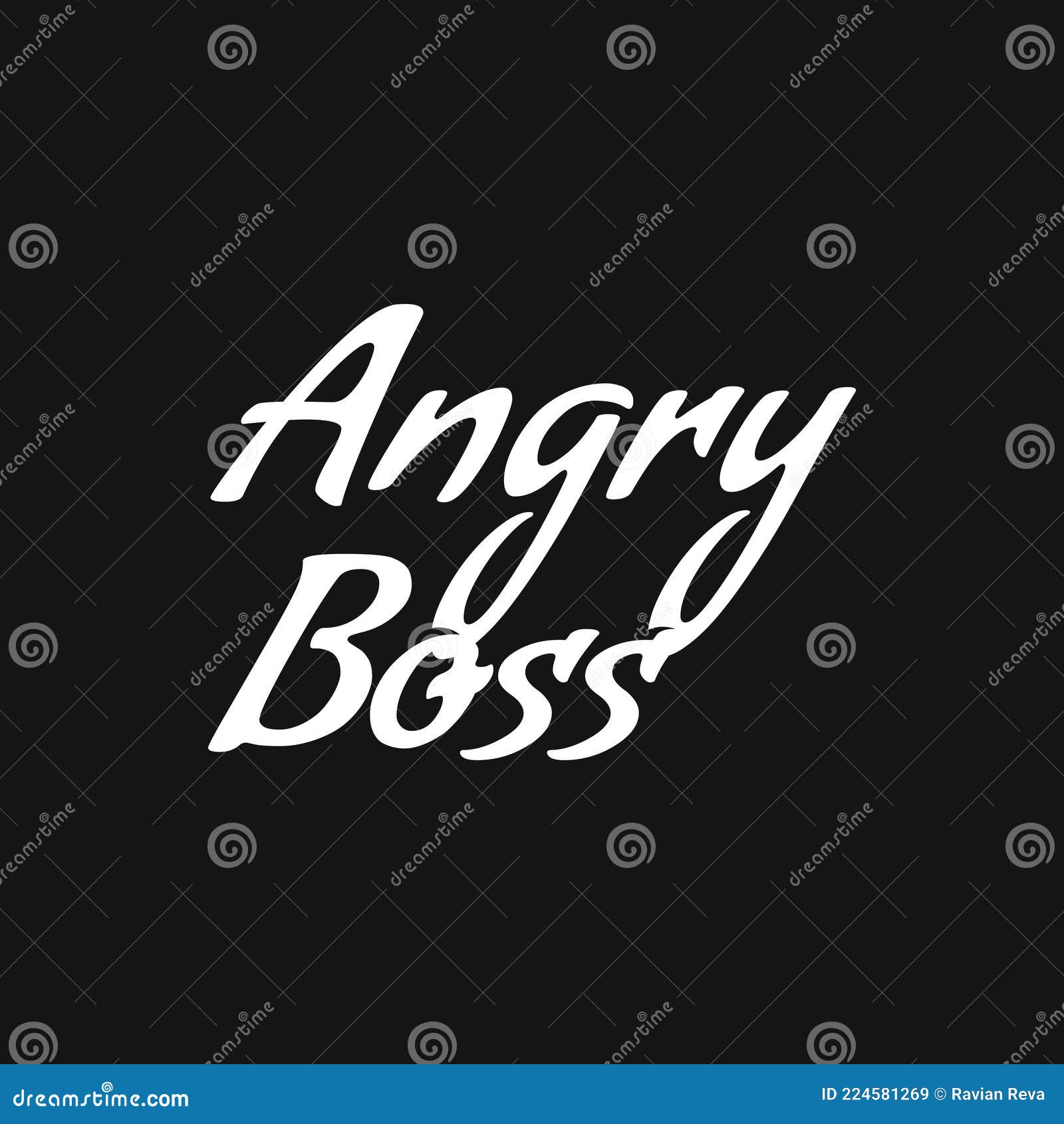Angry Boss Typography Logo Design Inspiration Stock Vector ...