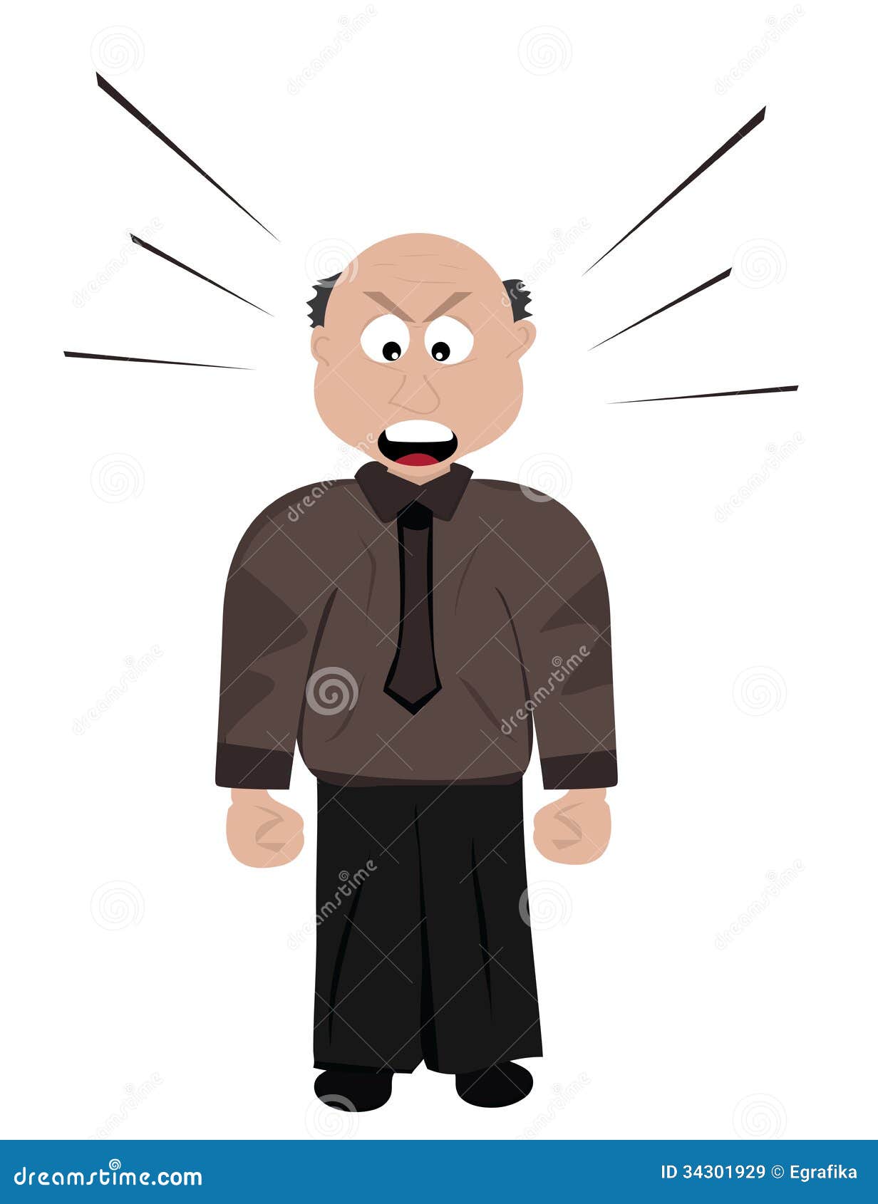 Angry boss stock vector. Illustration of aggressive, gesture - 34301929