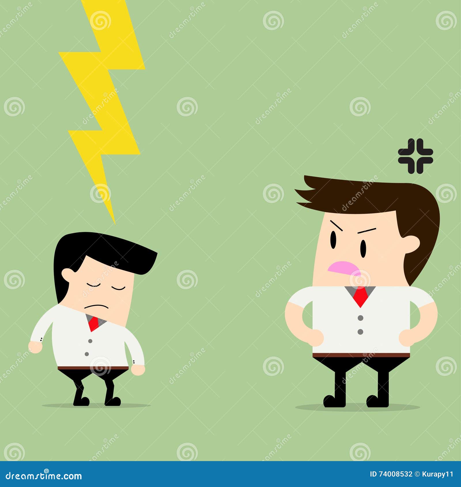 Angry Boss Warning Employee Stock Vector - Illustration of person ...