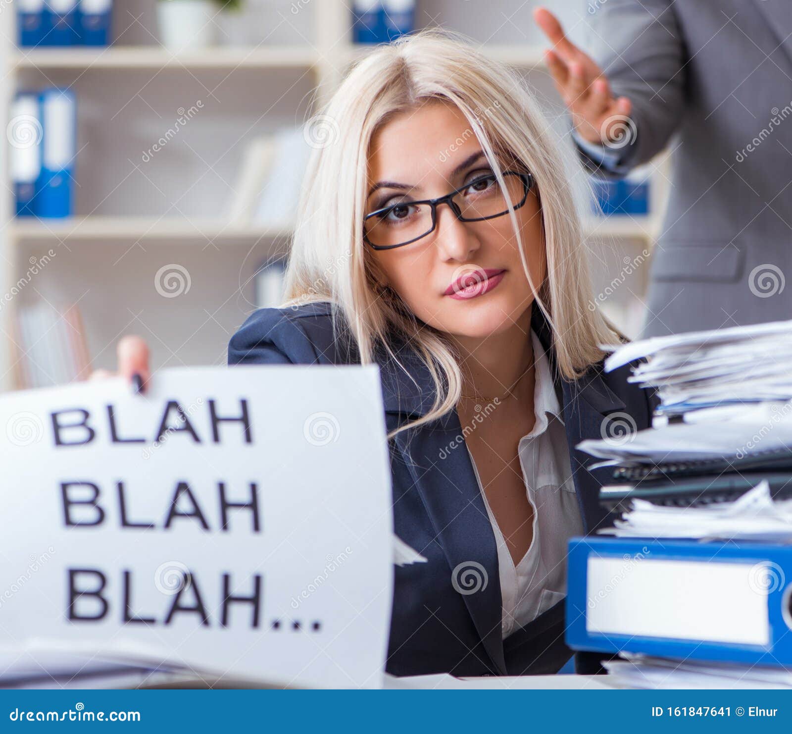 Angry Boss Yelling at His Assistant Secretary Stock Image - Image of ...