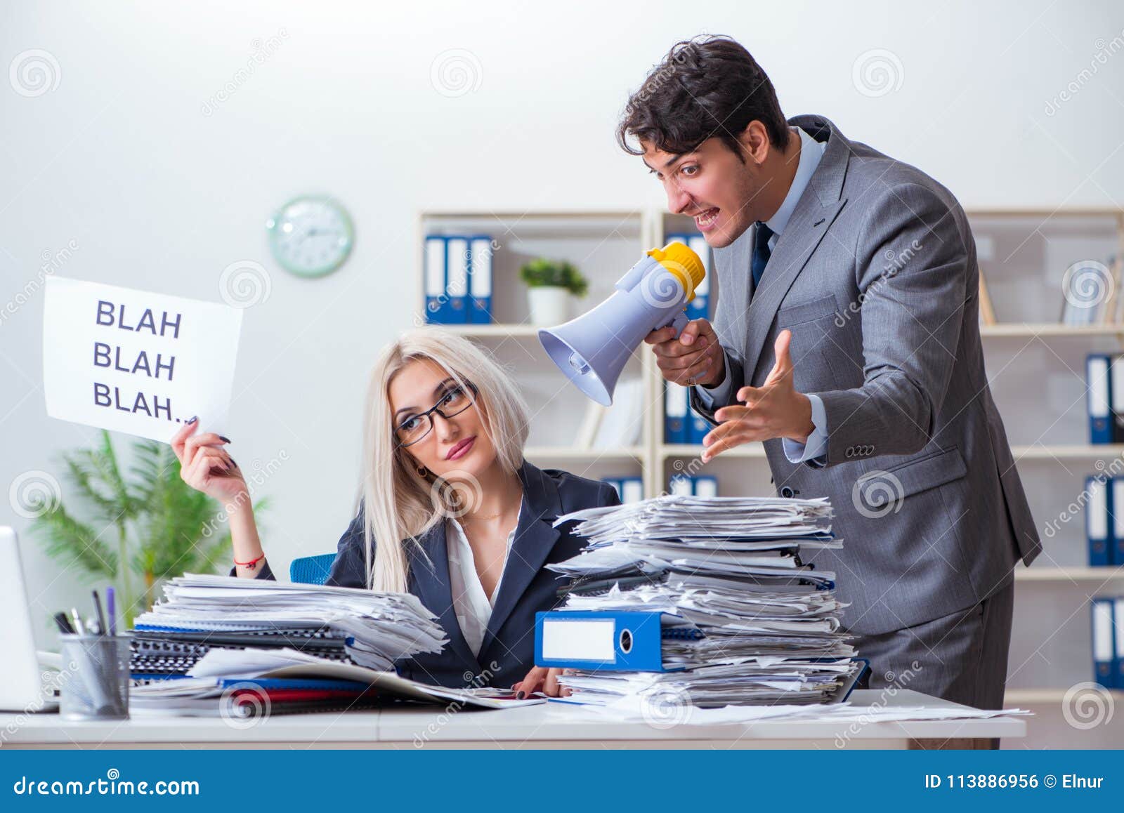 The Angry Boss Yelling at His Assistant Secretary Stock Photo - Image ... The Angry Boss Yelling at His Assistant Secretary Stock Photo - Image ...
