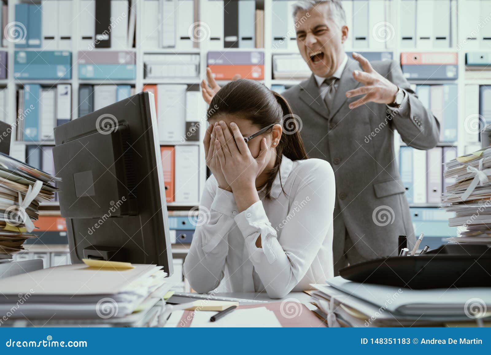 Angry Boss Yelling at His Young Employee Stock Image - Image of boss ... Angry Boss Yelling at His Young Employee Stock Image - Image of boss ...