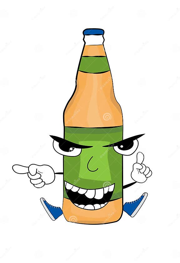 Angry bottle cartoon stock illustration. Illustration of drink - 43528694